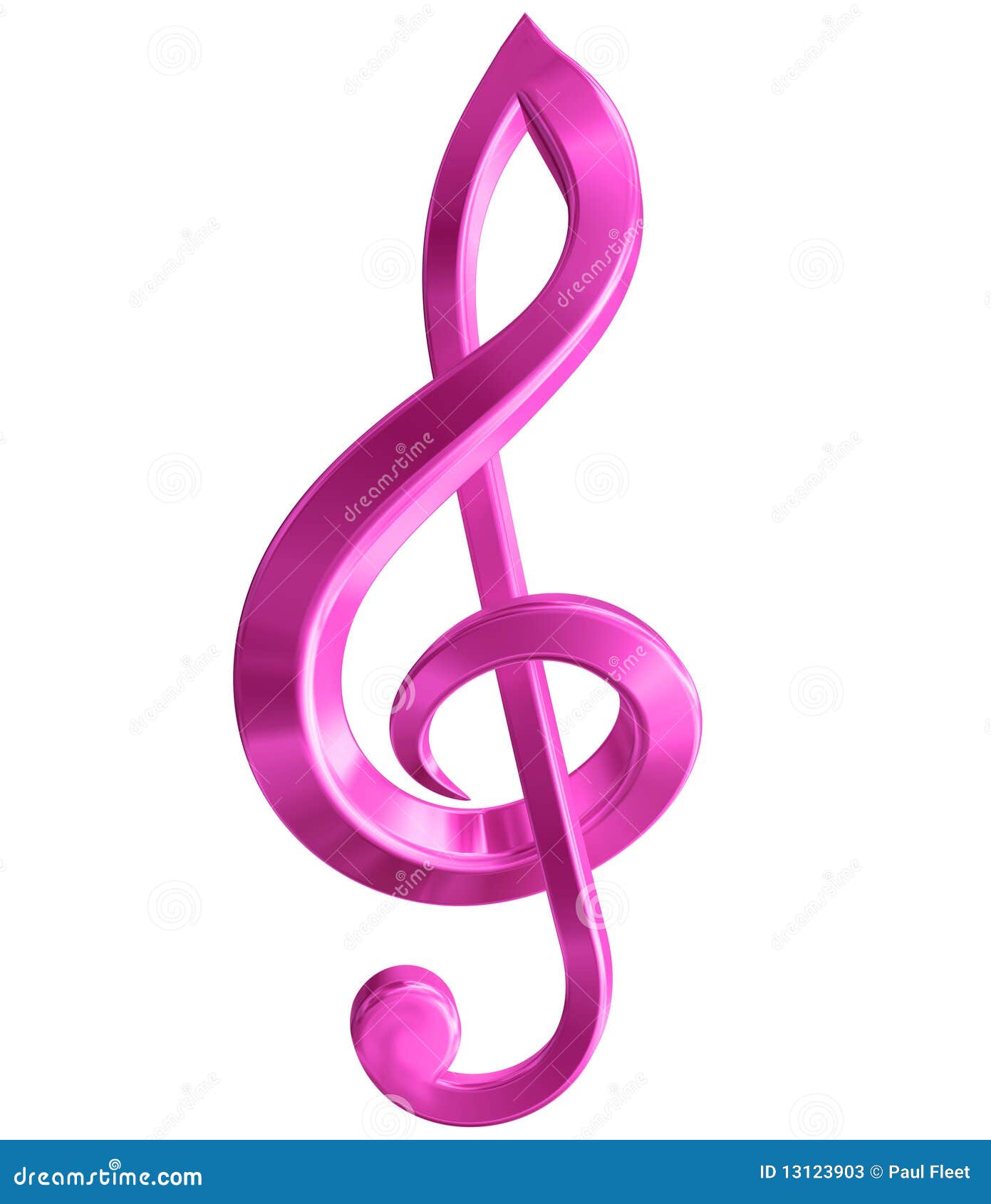 Pink Treble Clef stock illustration. Illustration of pink - 13123903