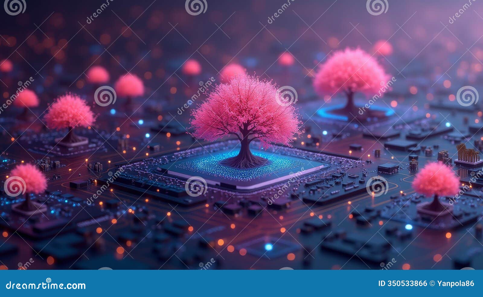 Pink Trees on Microchips, Merging Nature with Digital Innovation in a ...
