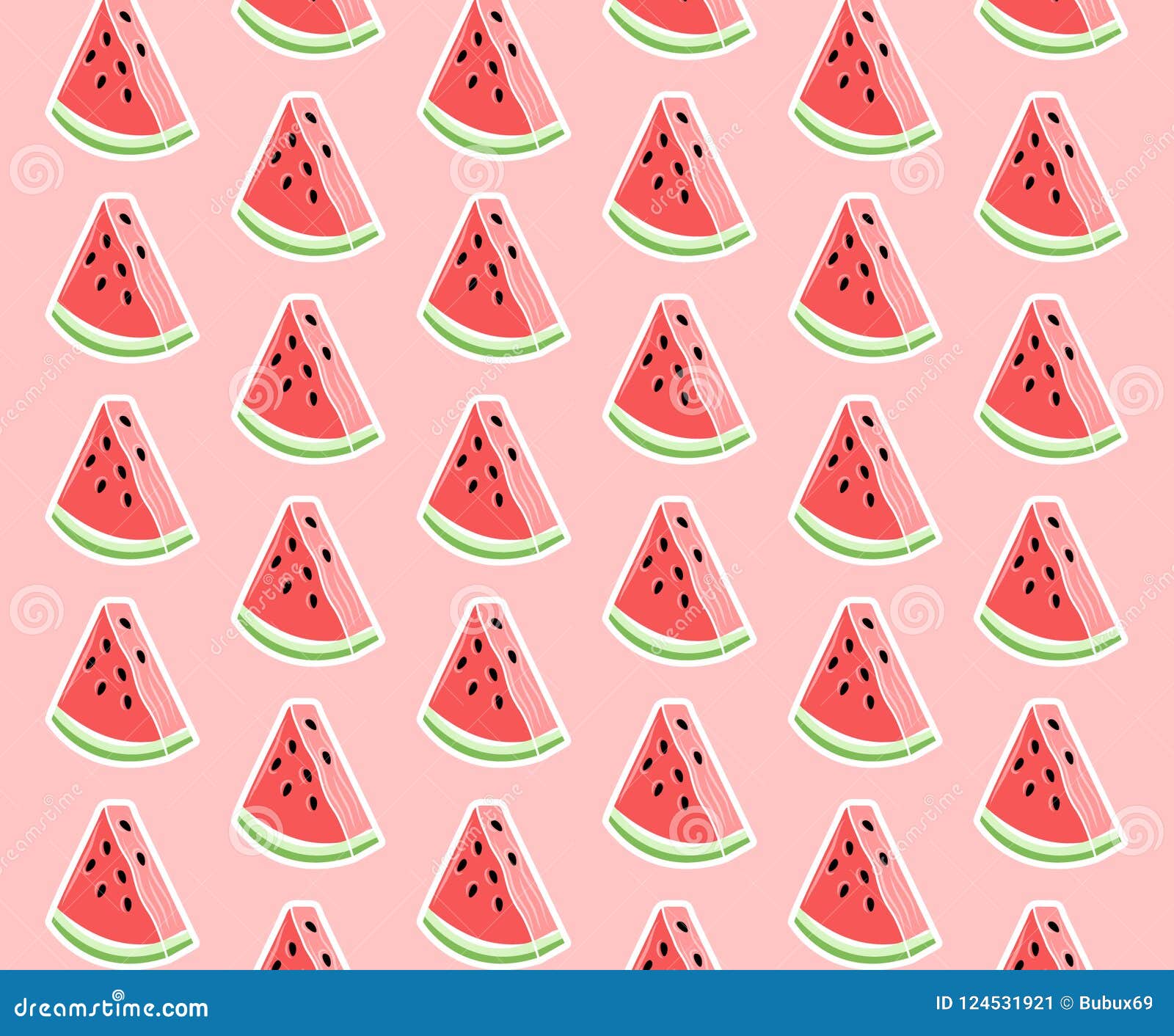 Pink Trendy Watermelon Triangles Pattern Stock Illustration ...