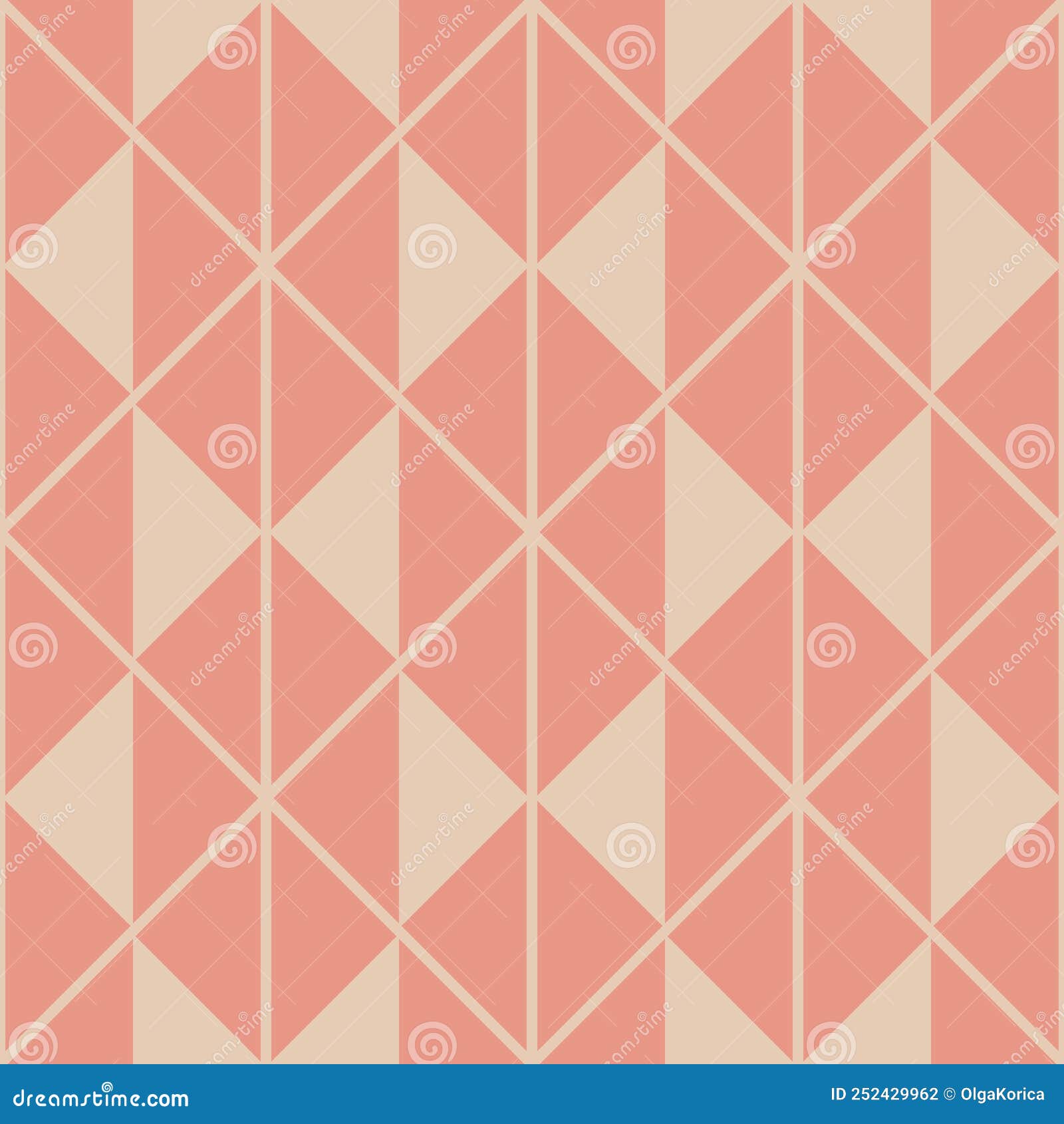 Pink Triangle Geometric Seamless Pattern for Design Stock Vector ...