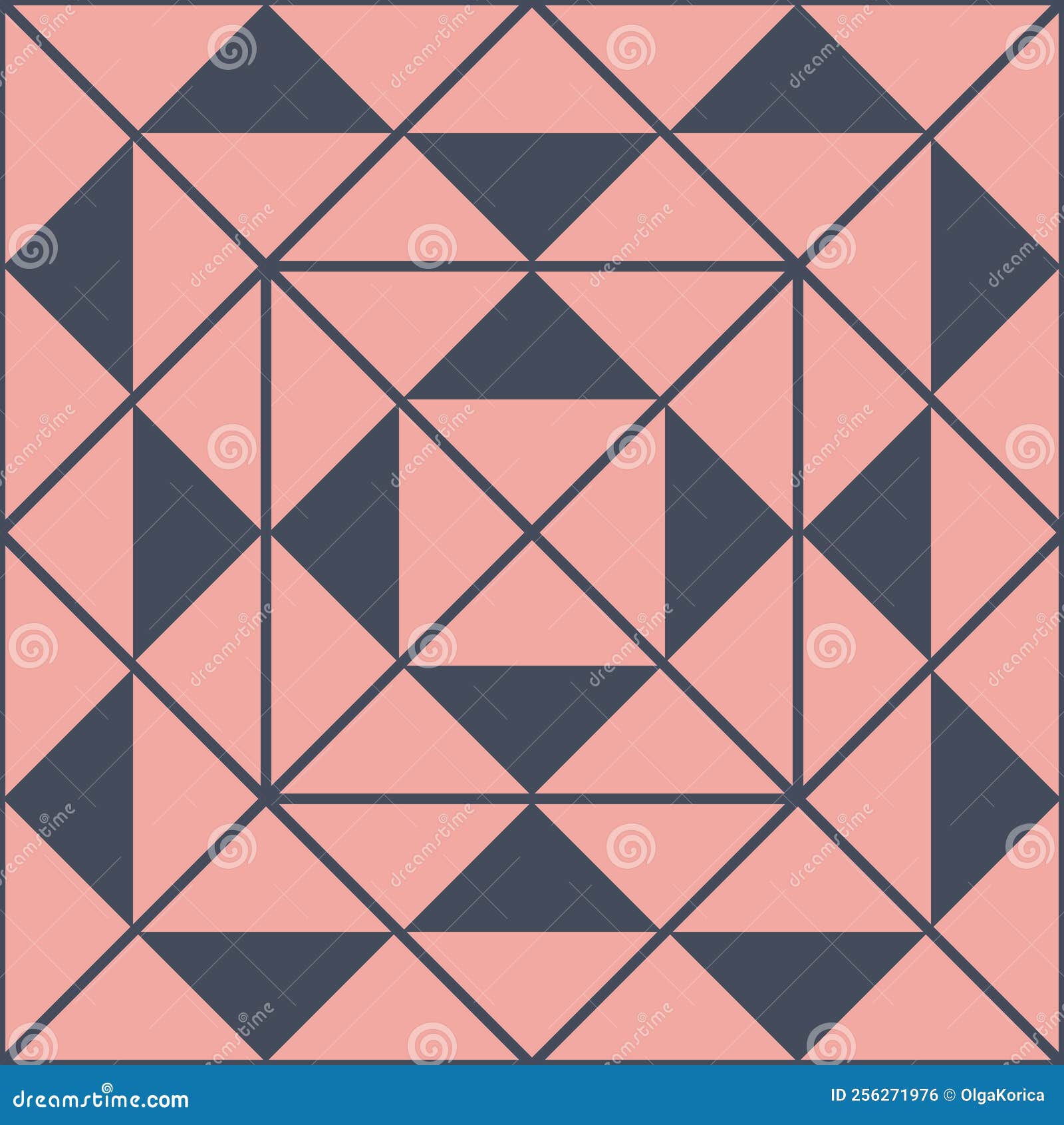 Pink Triangle Geometric Seamless Pattern for Wrapping Paper Stock ...