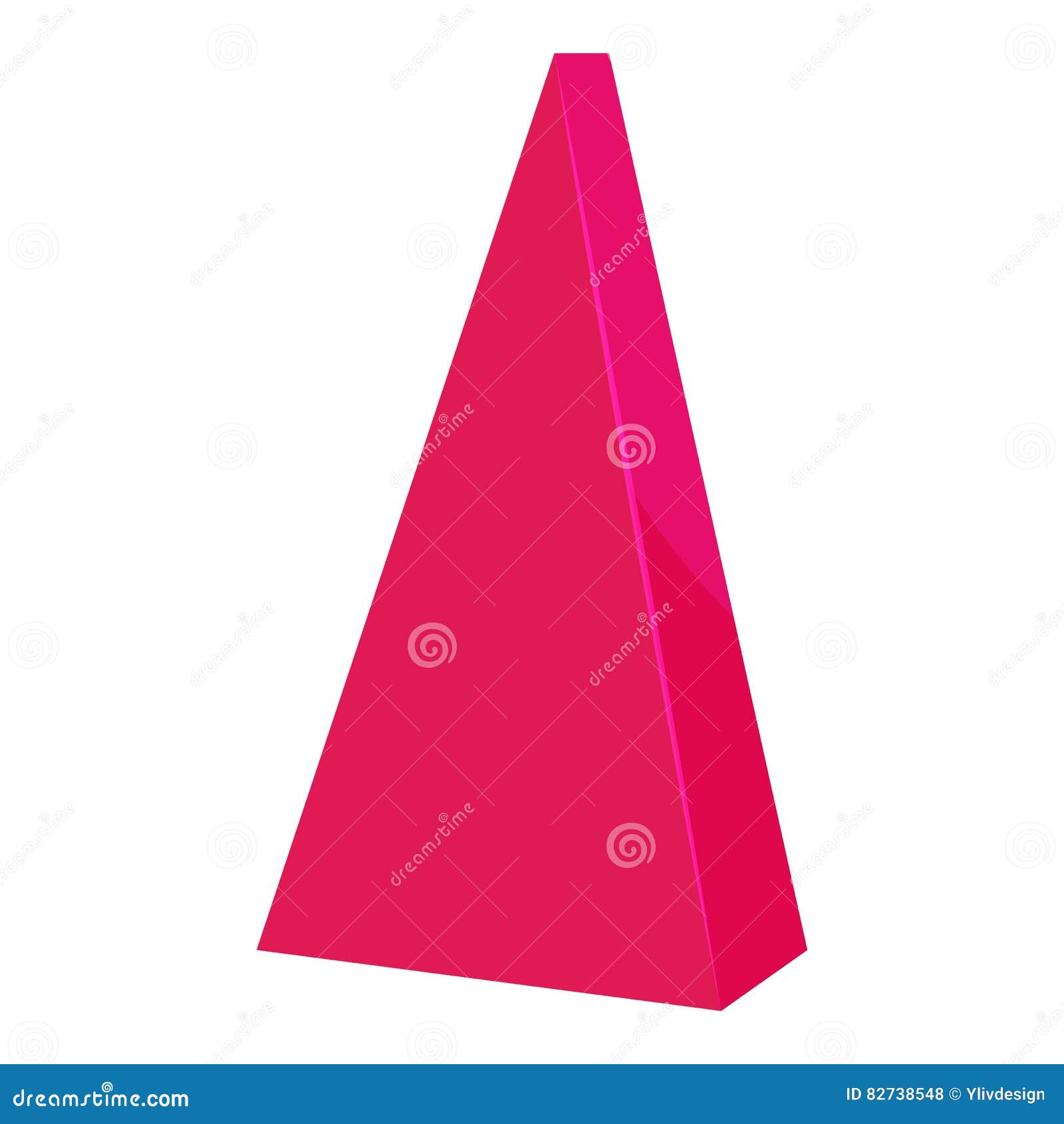 Pink Triangle Icon, Cartoon Style Stock Vector - Illustration of ...