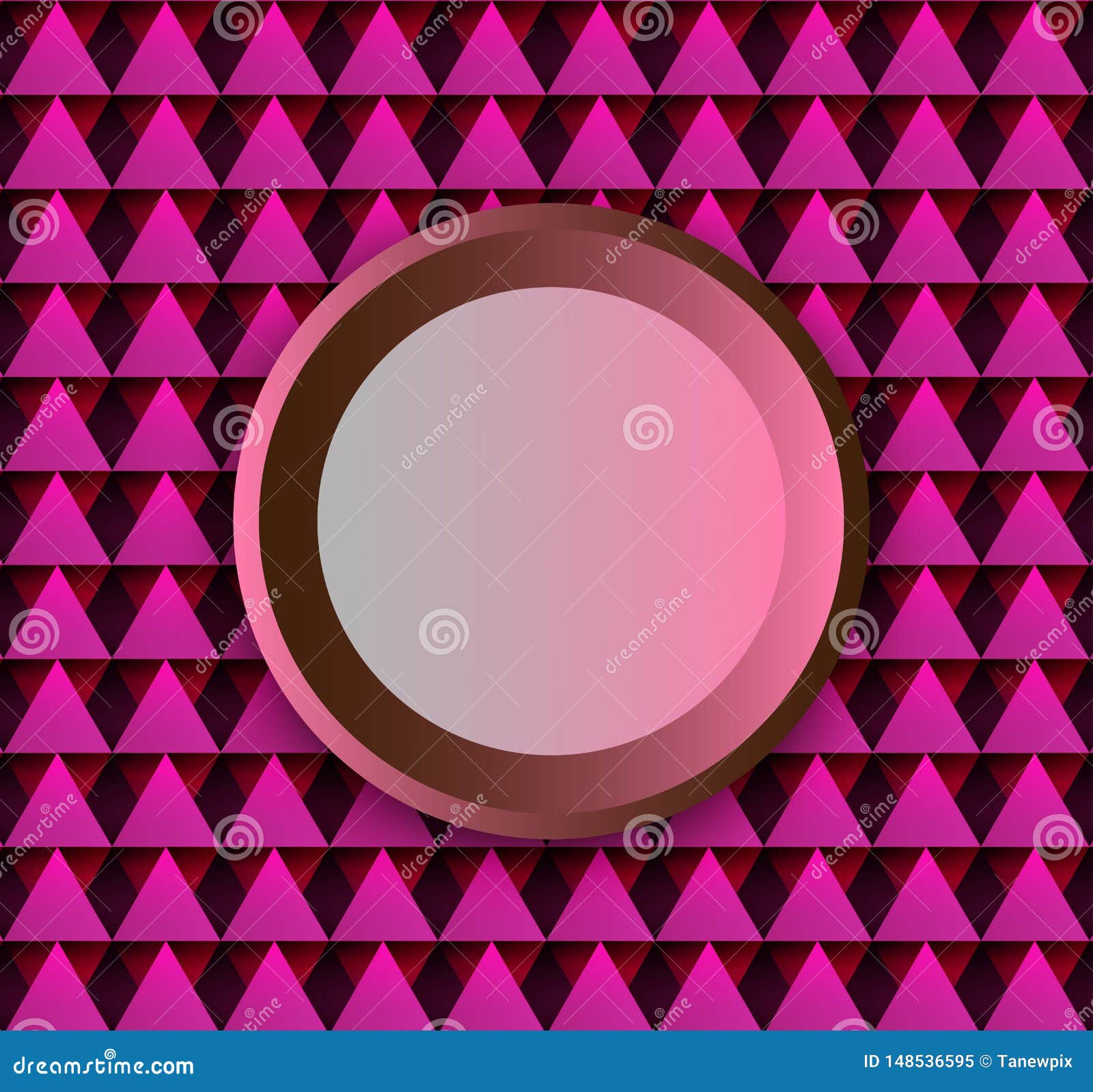 Pink Triangle Pattern with a Circular Shape Vector Stock Vector ...