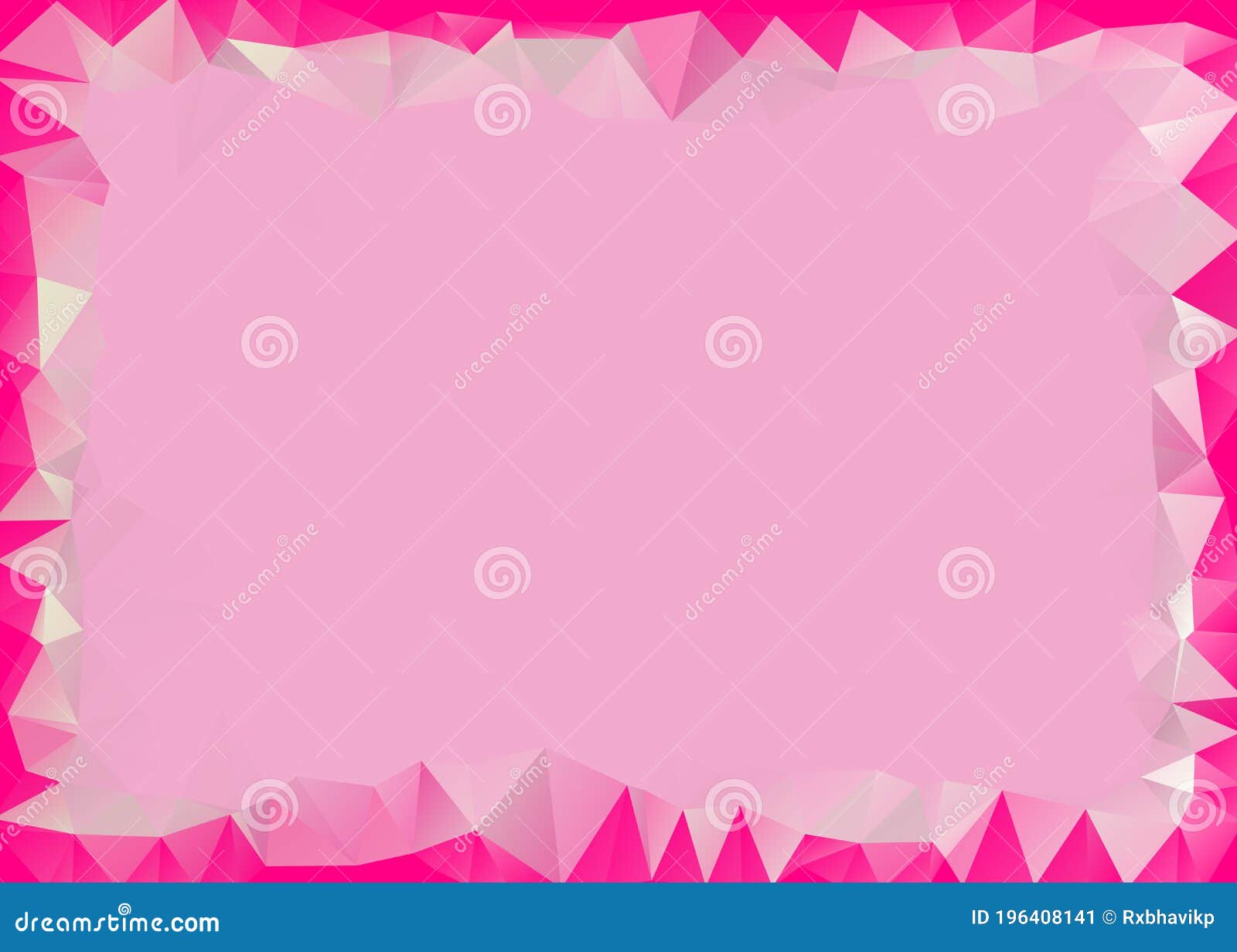 Pink Triangles Frame Abstract Low Poly Geometric Crystals Triangular ...