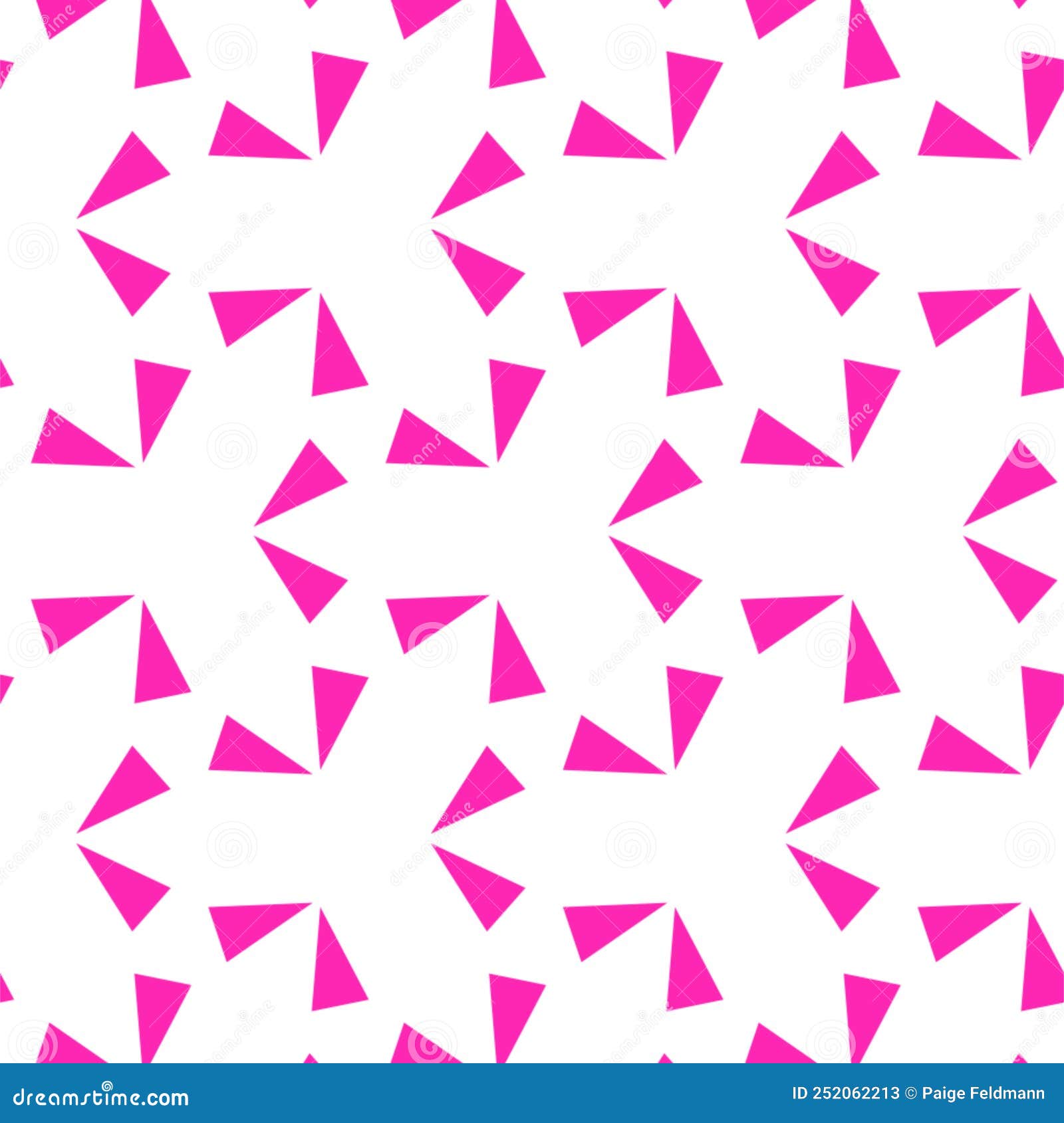 Pink Triangles Seamless Background Graphic Stock Illustration ...