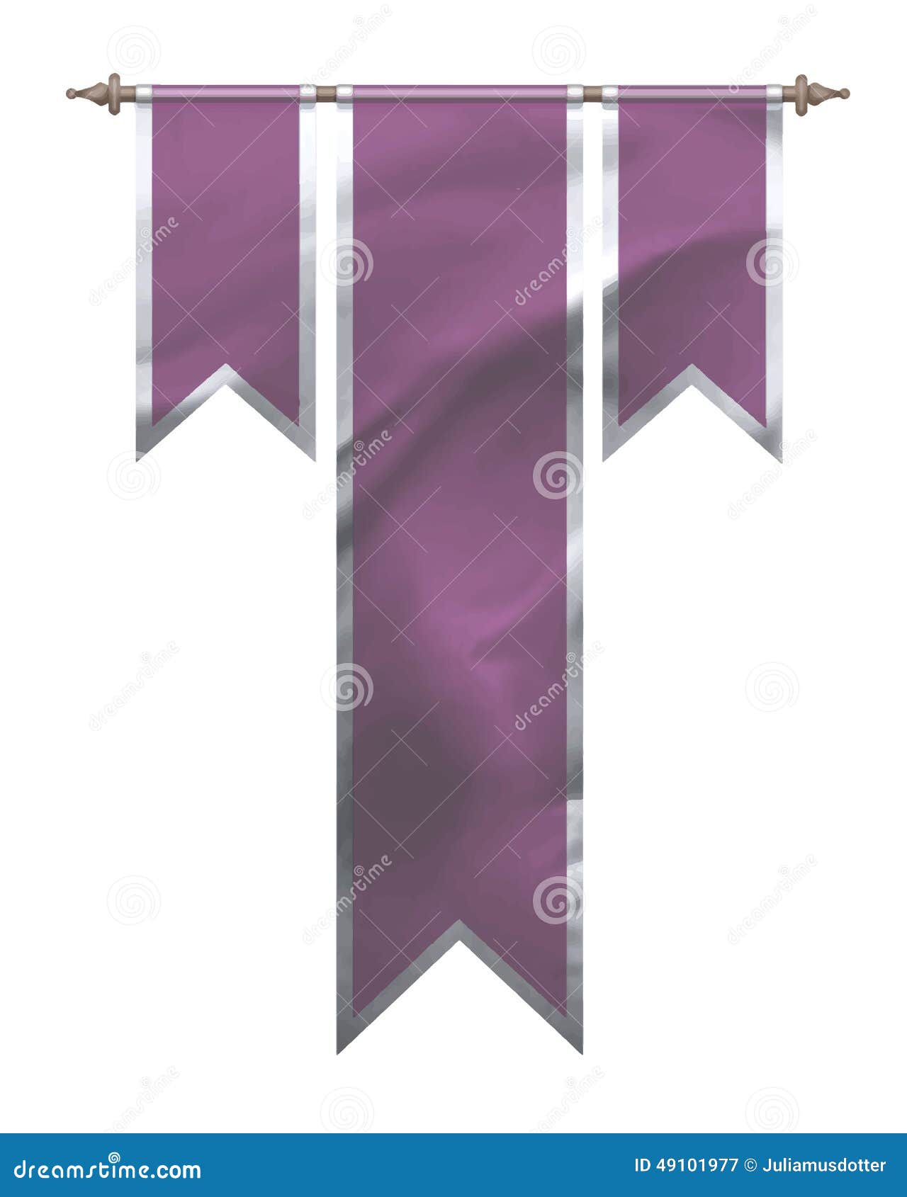Pink triple flag stock vector. Illustration of logo, award - 49101977