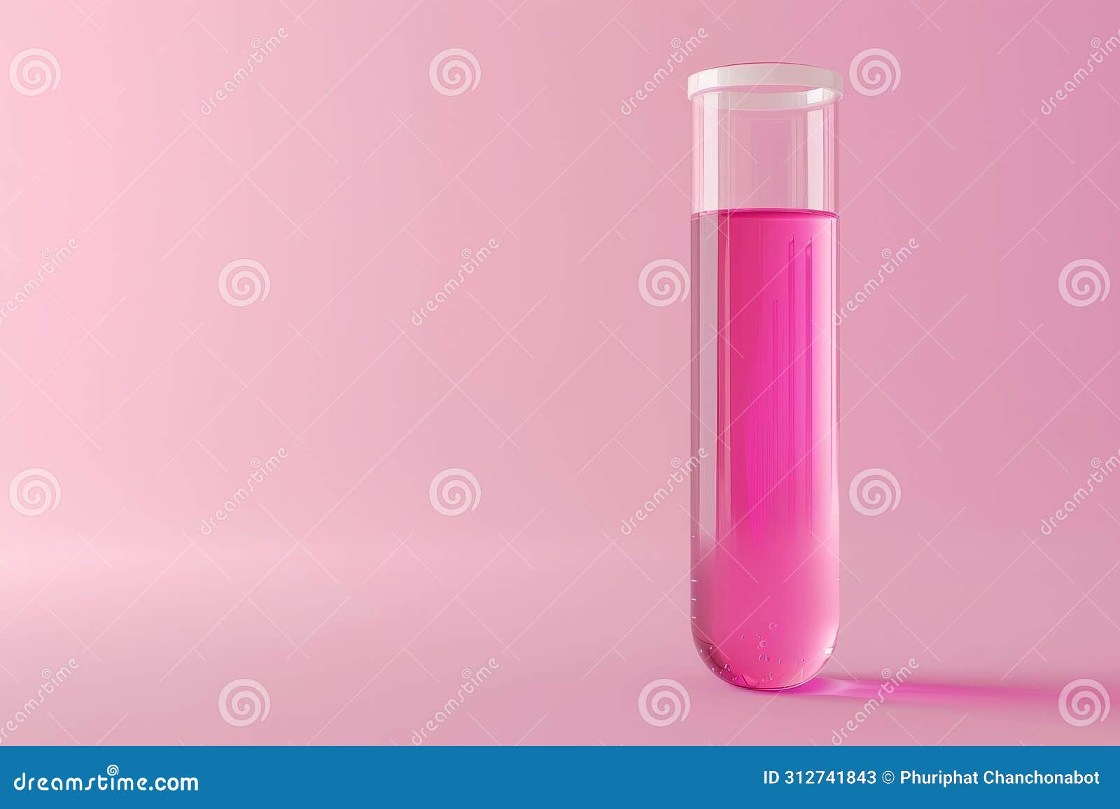 Tube of Liquid is Sitting on a Pink Background with Generative AI Stock ...