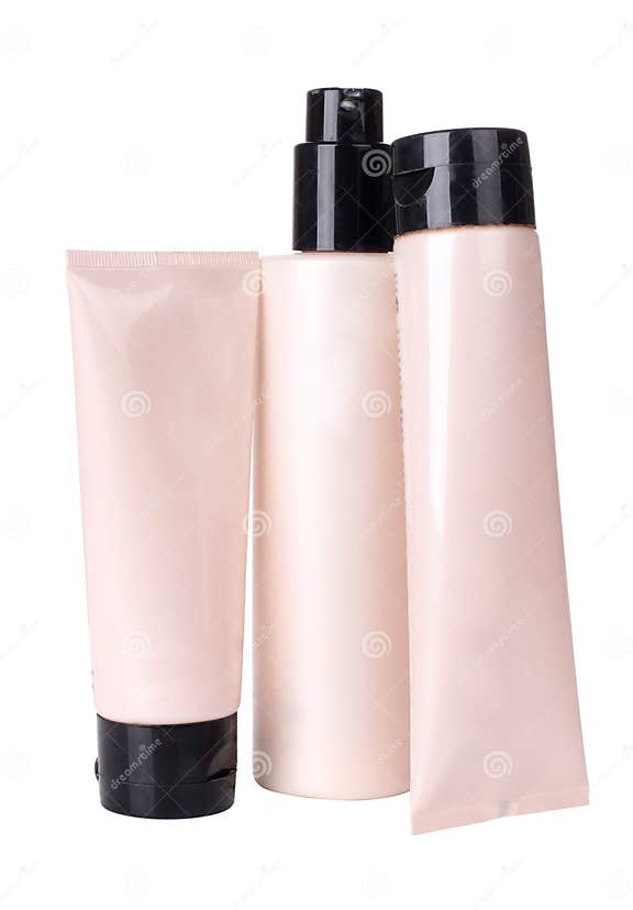 Pink tubes of cosmetics stock photo. Image of healthcare - 22463638