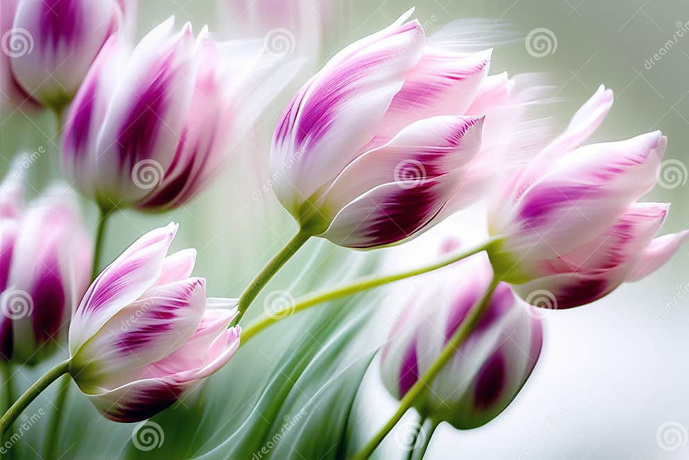 Tulips in the wind stock image. Image of background - 263825291