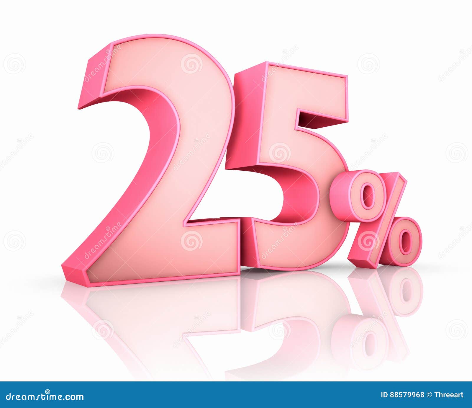 Pink Twenty Five Percent stock illustration. Illustration of symbol ...