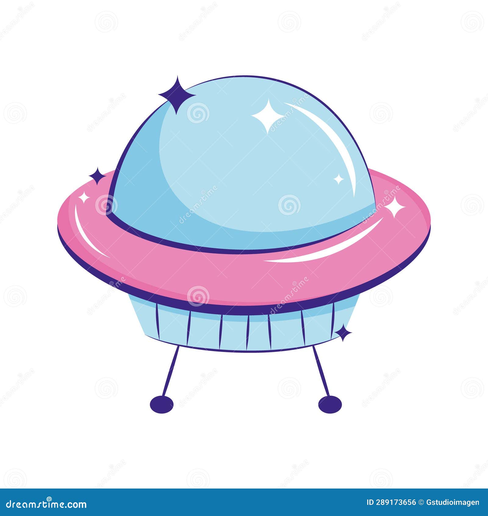 Pink ufo design stock vector. Illustration of isolated - 289173656