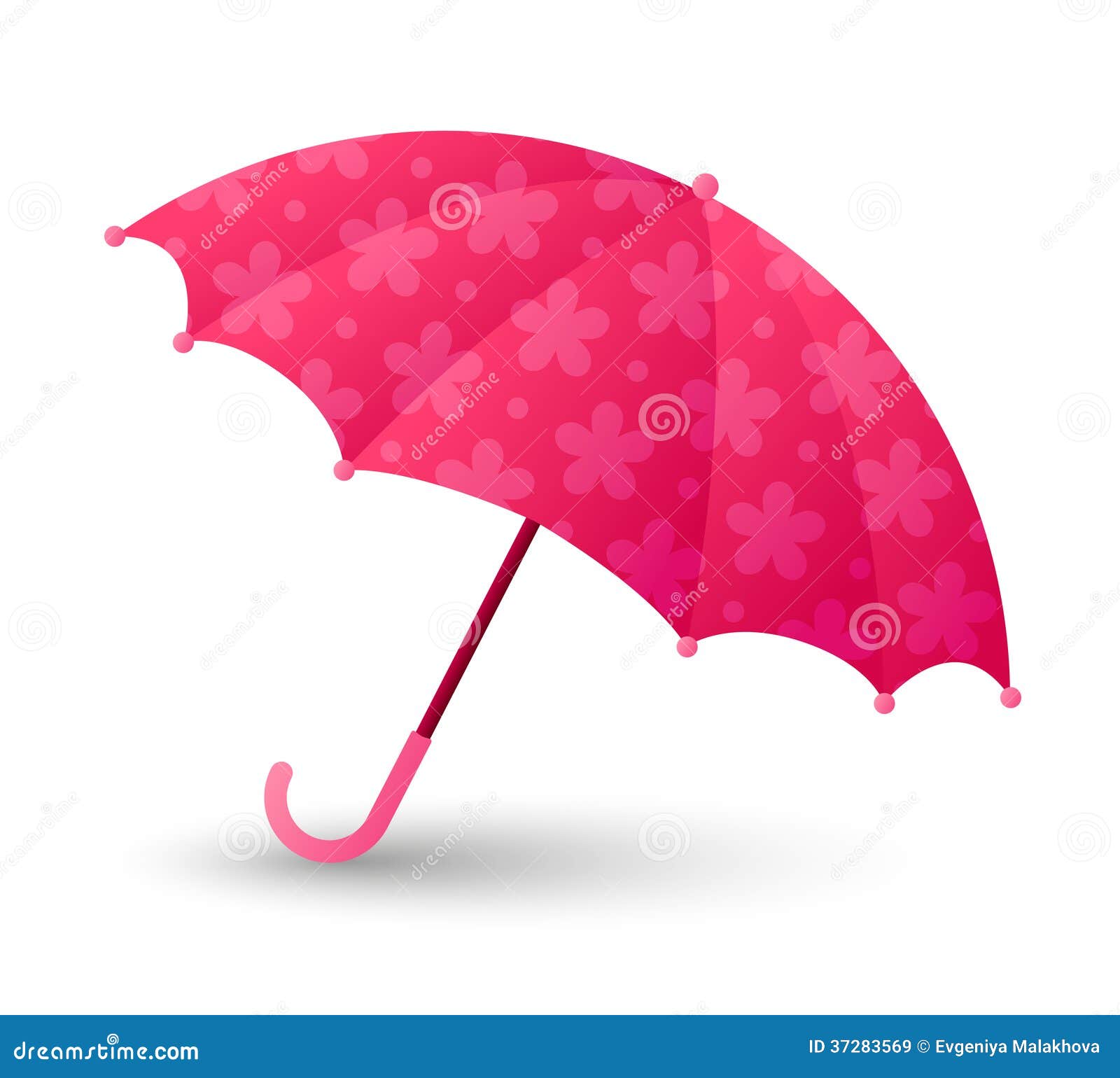 Pink umbrella stock vector. Illustration of graphic, pink - 37283569