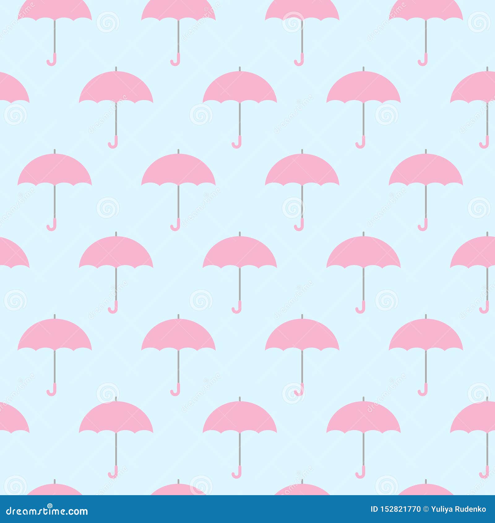 Pink Umbrellas Seamless Background Pattern Vector Illustration Stock ...