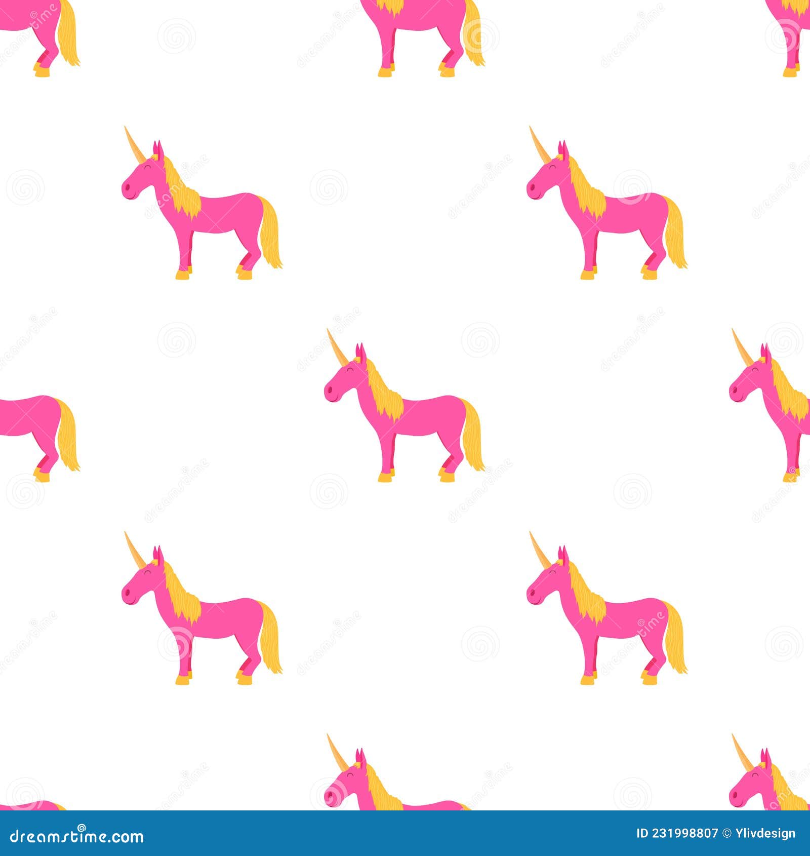 Pink Unicorn Pattern Seamless Vector Stock Vector - Illustration of ...