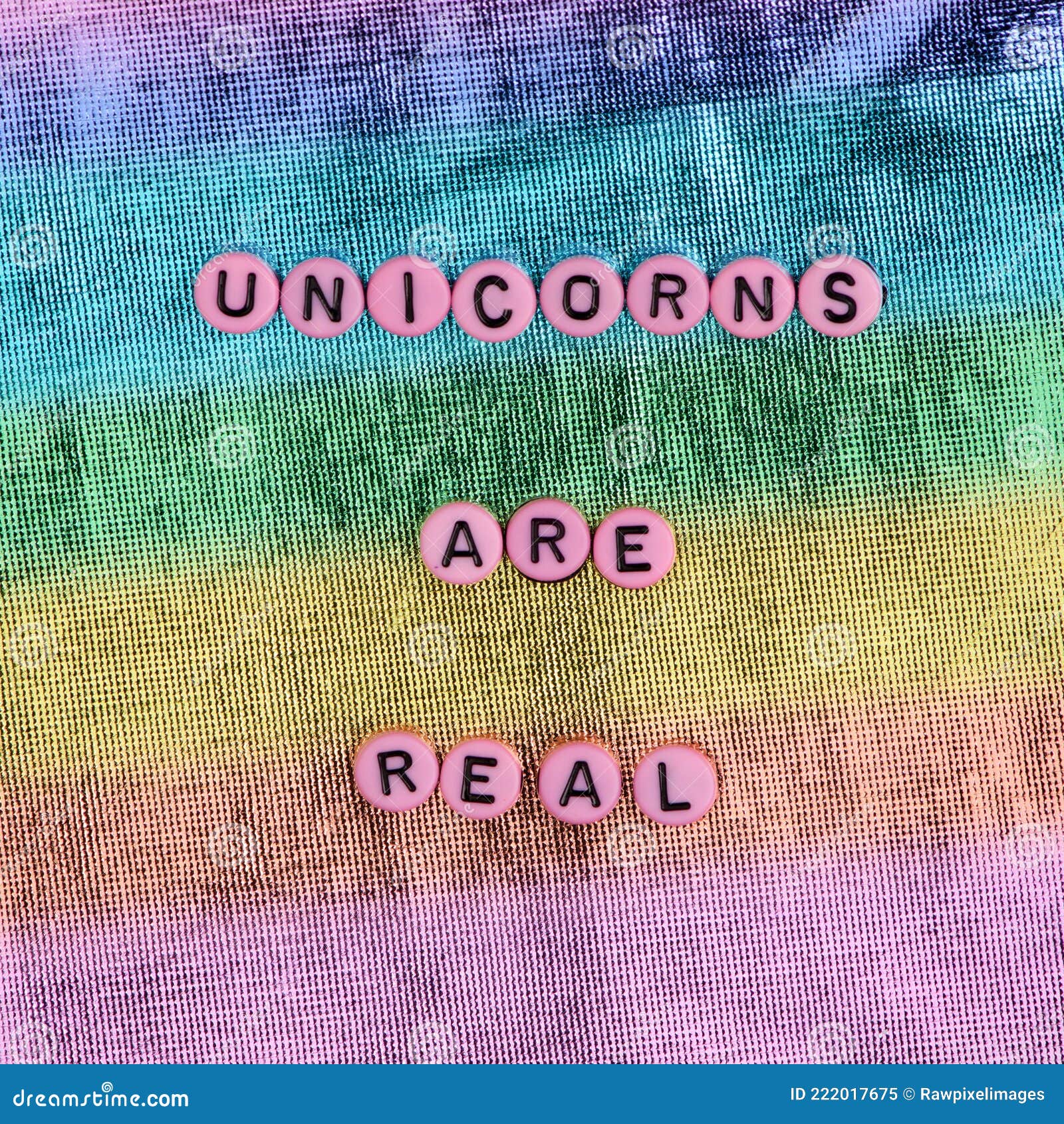Pink UNICORNS are REAL Beads Message Typography Stock Image - Image of ...
