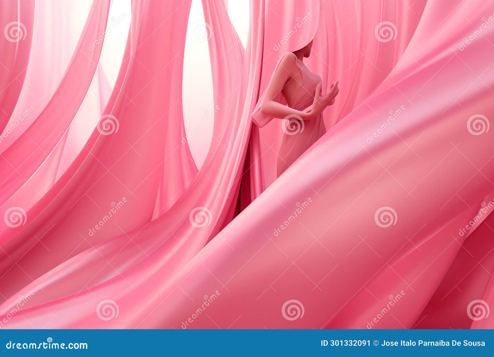 Pink Unity Wall Hands Reaching Out To Touch a Stock Illustration ...