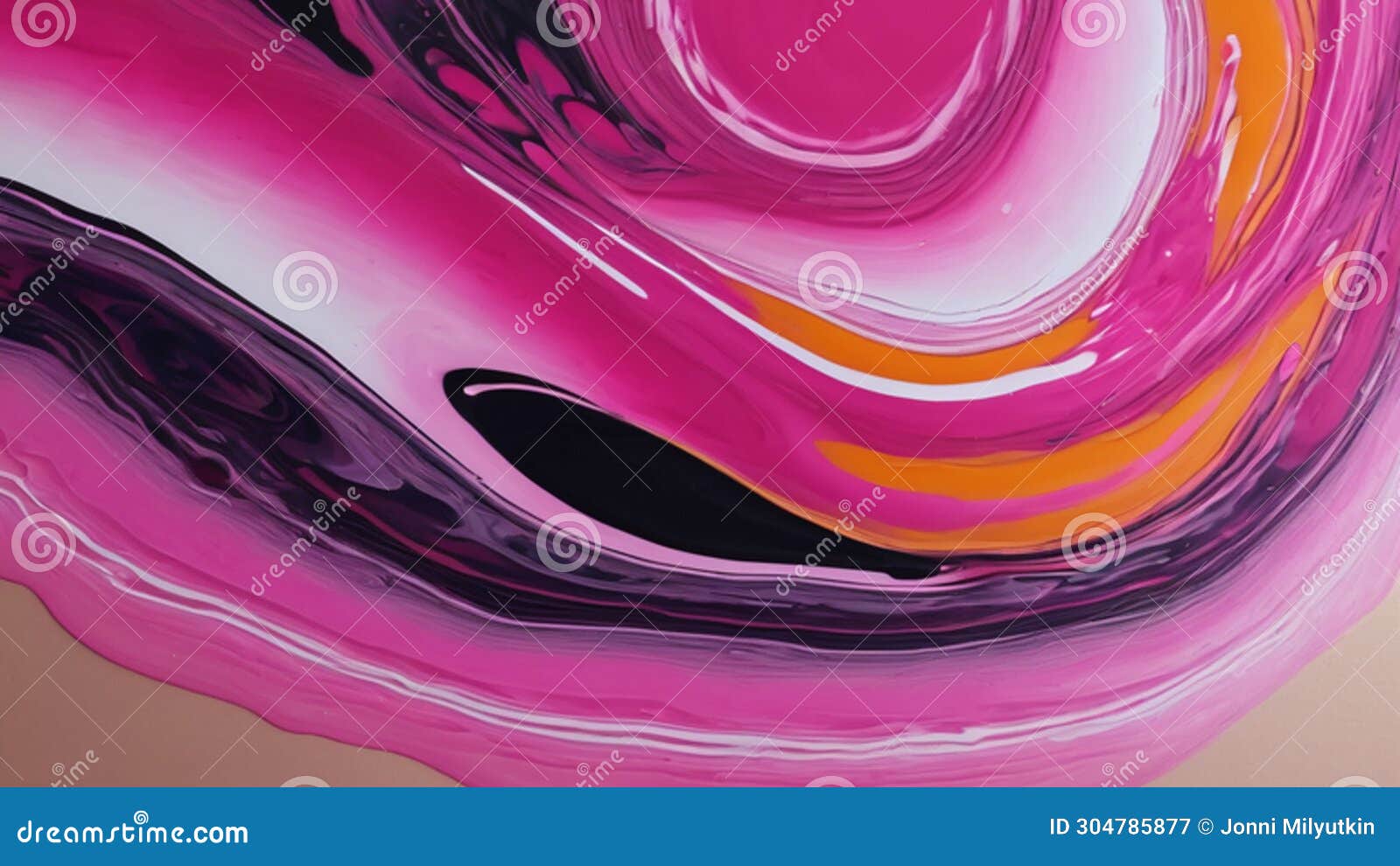Pink Using Fluid Art Technique with Alcohol Paints. Stock Illustration ...