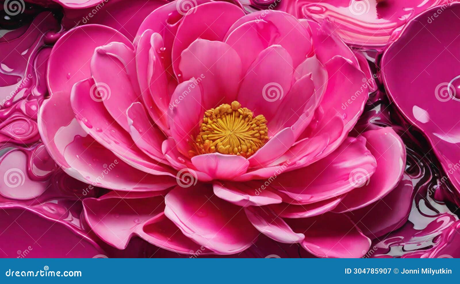 Pink Using Fluid Art Technique with Alcohol Paints. Stock Illustration ...