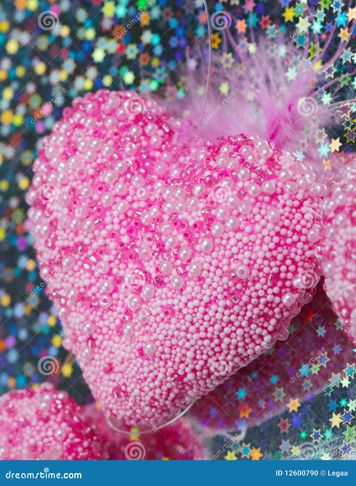 Pink valentine hearts stock photo. Image of composition - 12600790