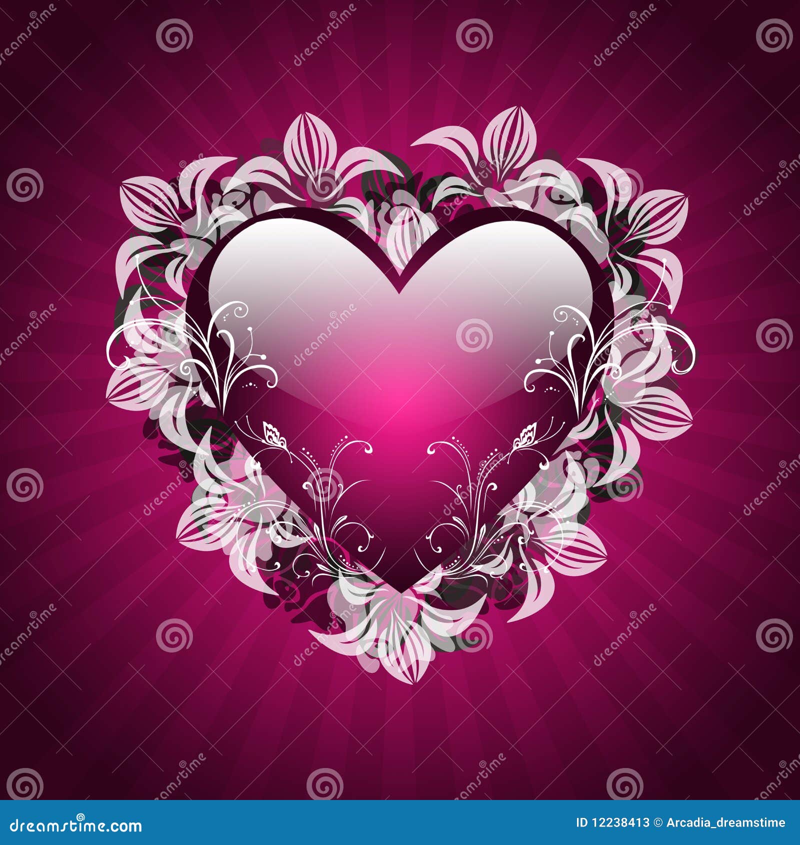 Pink Valentine s Day Card stock illustration. Illustration of ...
