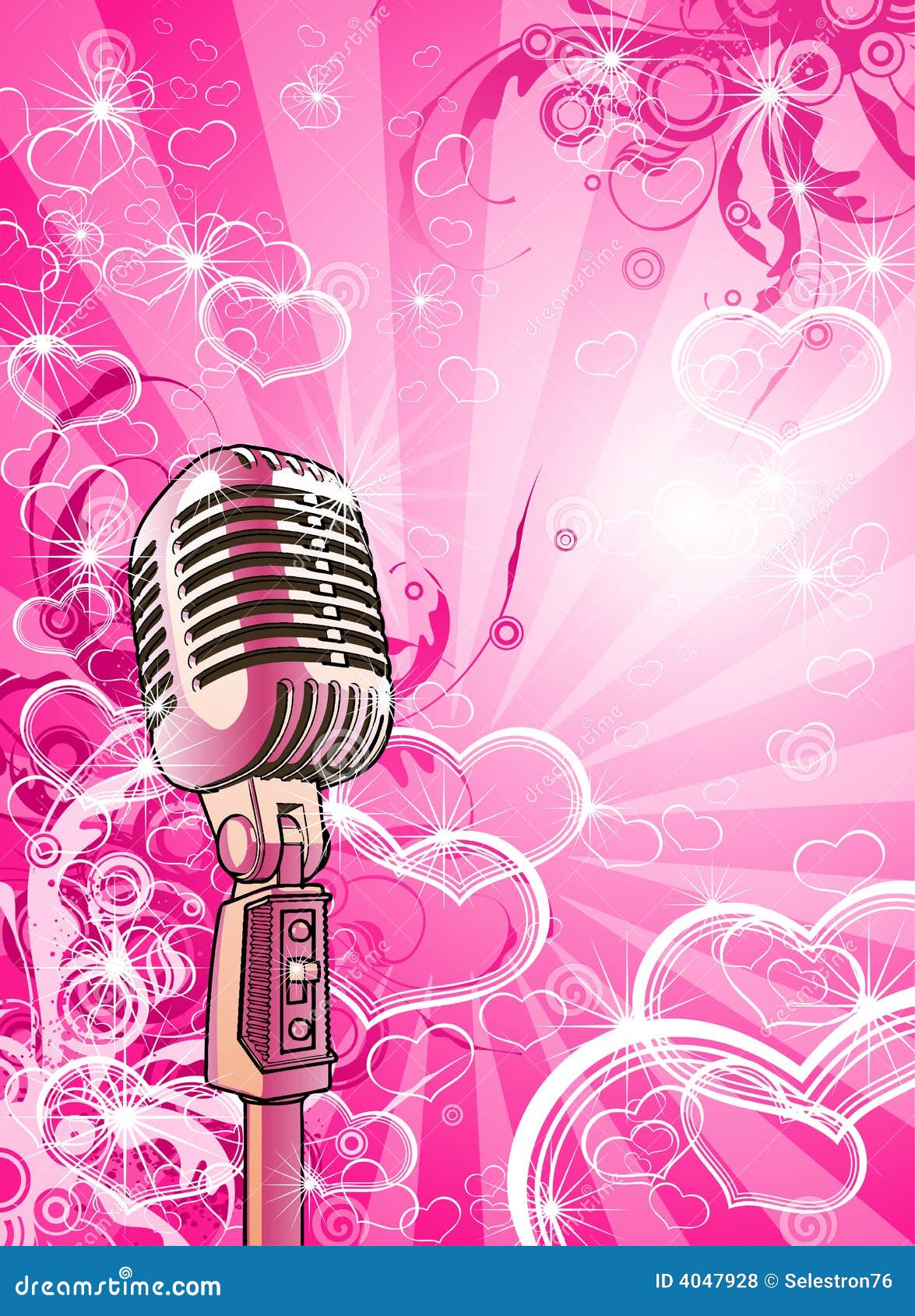 Pink Sparkly Microphone