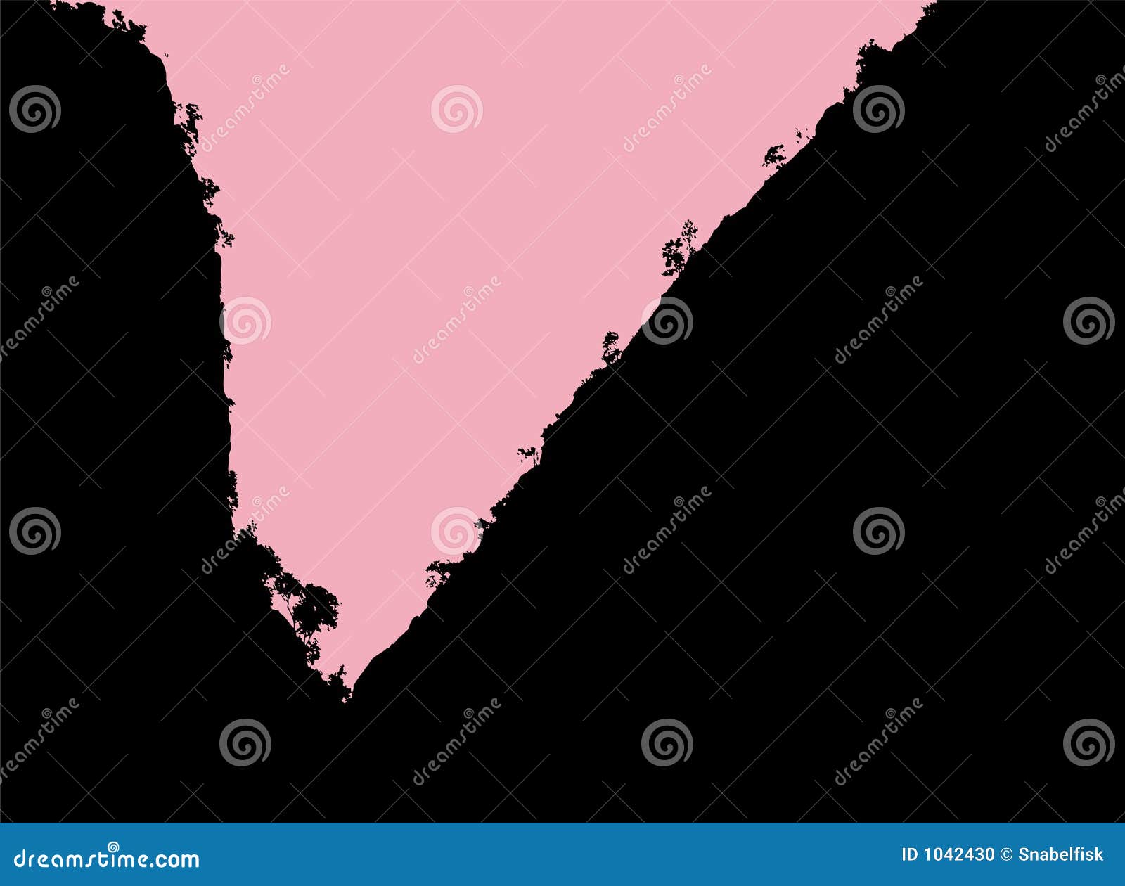 Pink Valley Vector stock illustration. Illustration of contrast - 1042430
