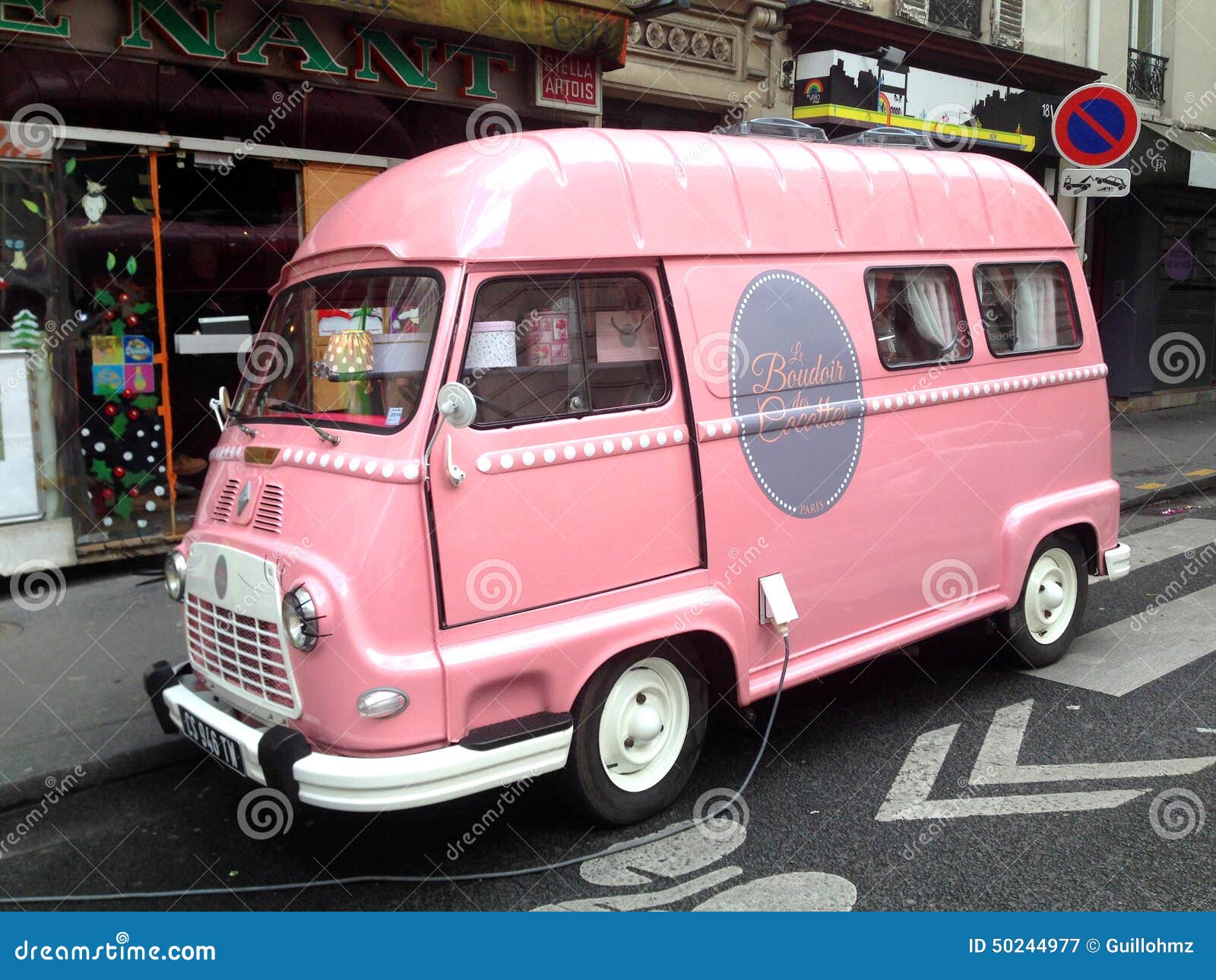 Pink van editorial photography. Image of parked, delivery - 50244977