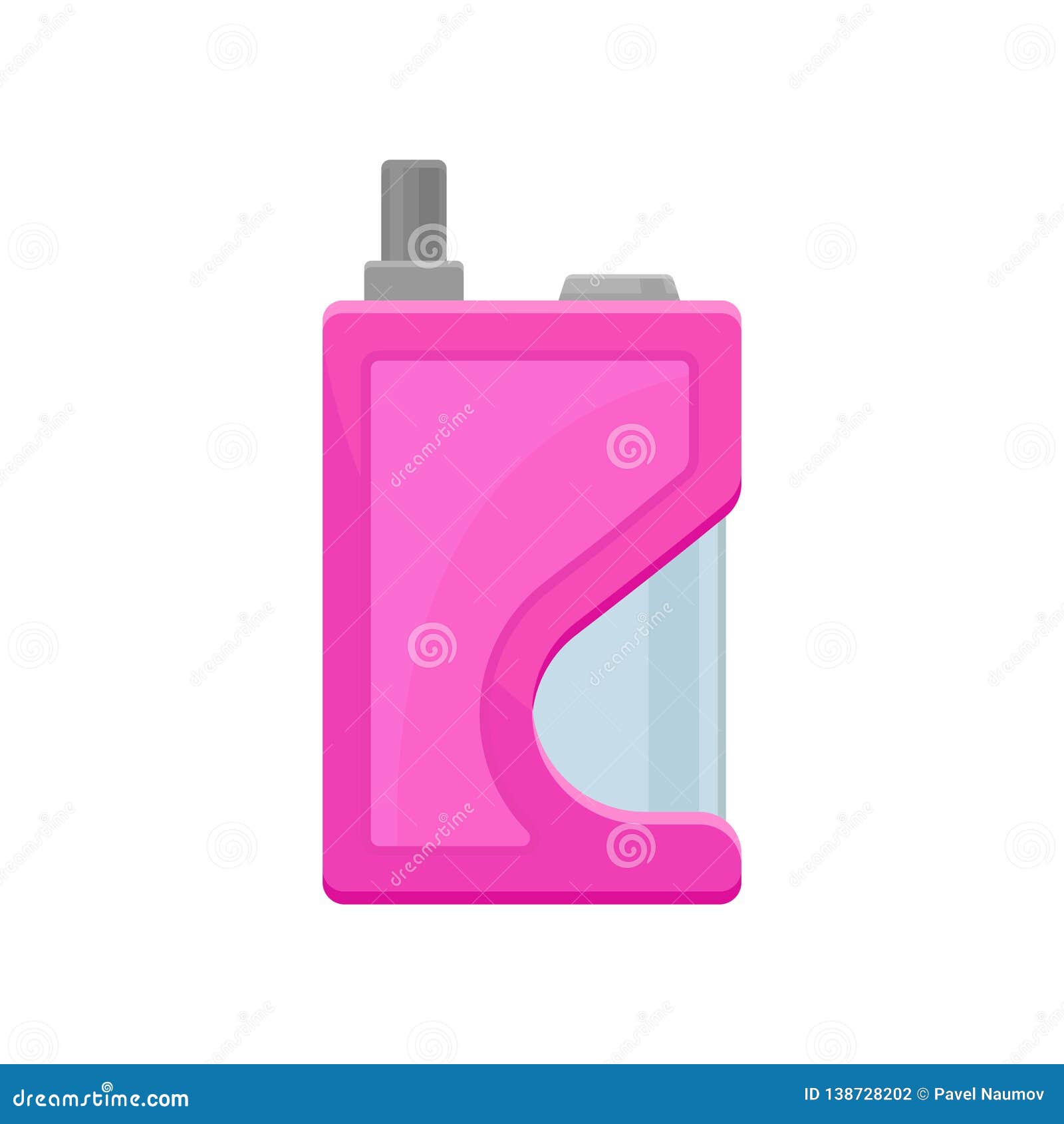 Pink Vape with Large Transparent Tank for E-liquid. Modern Device for ...