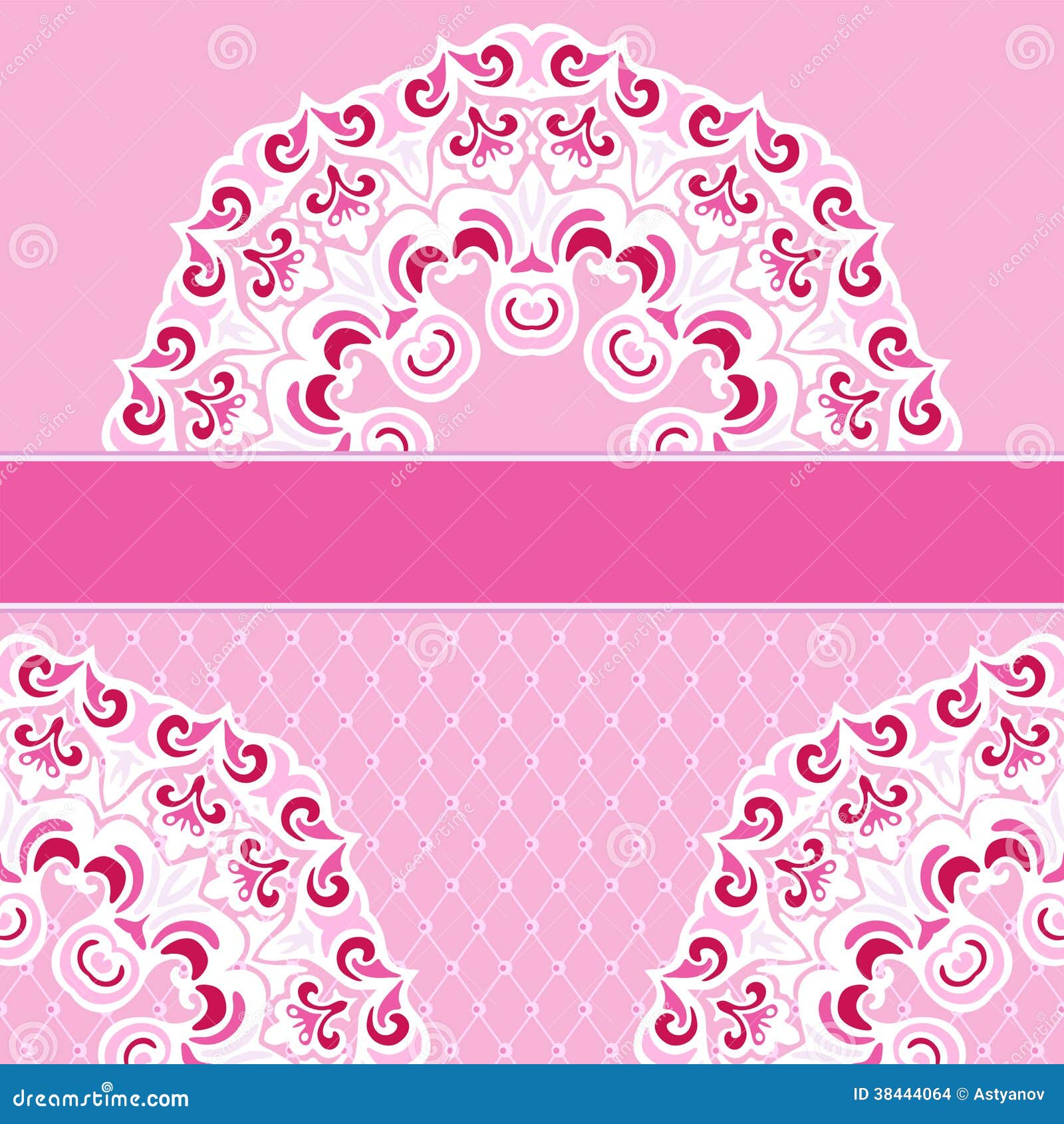 Pink And Black Lace Border