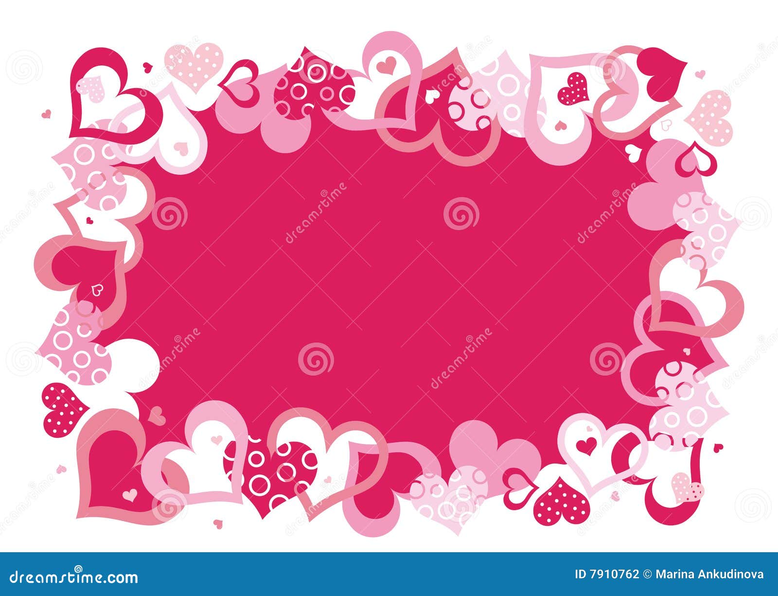Pink vector frame stock vector. Illustration of date, blank - 7910762