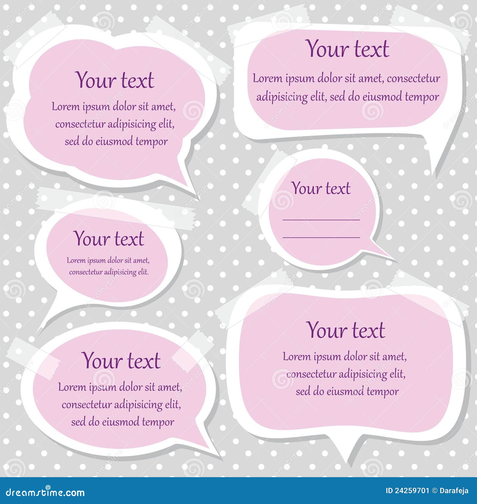 Pink vector text frames stock vector. Illustration of information ...