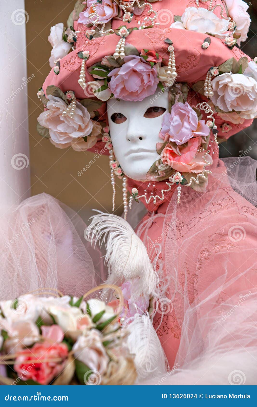 Pink Venice Mask, Carnival. Editorial Stock Image - Image of illusion ...