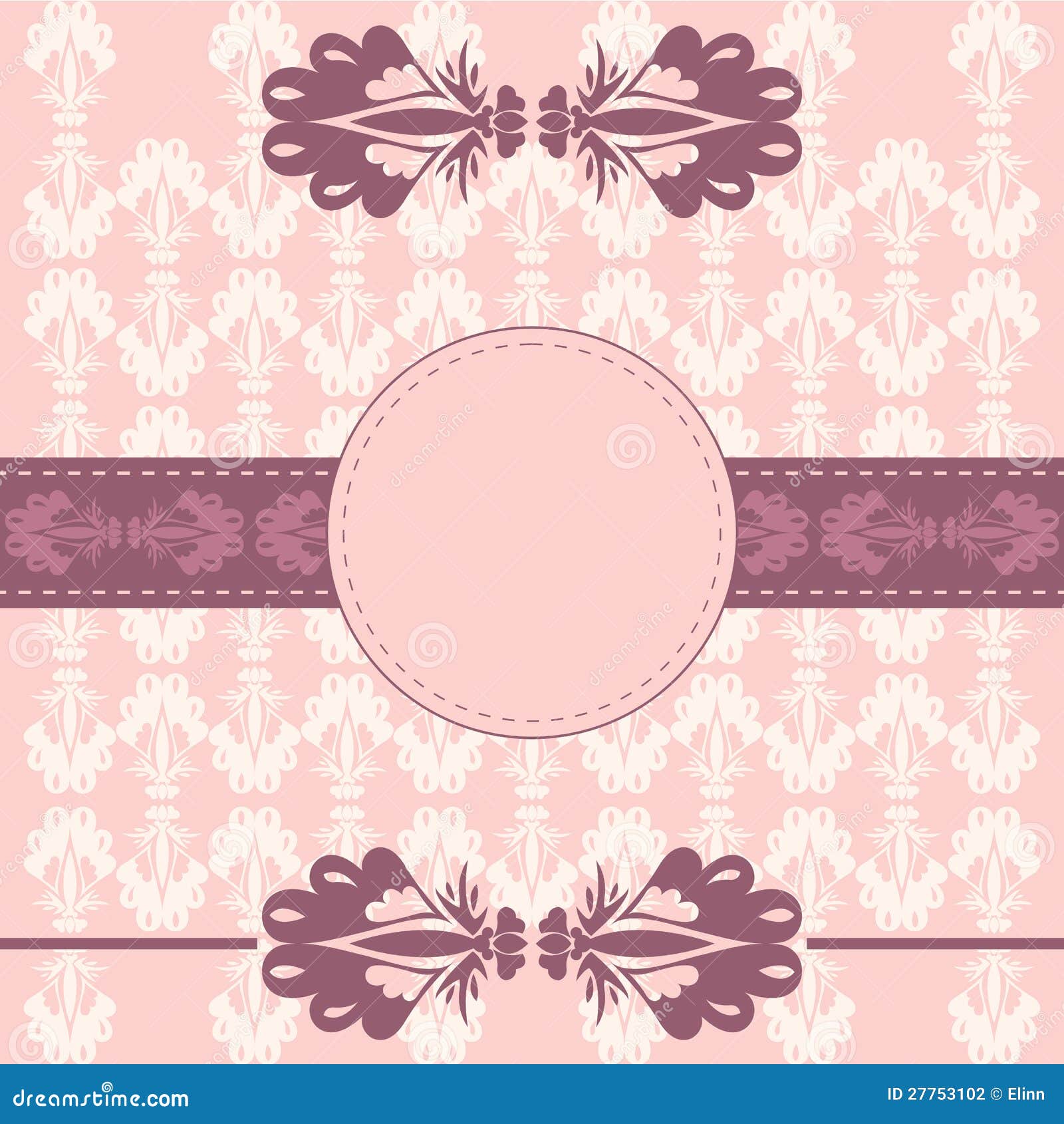 Pink Vintage Frame stock vector. Illustration of ornament - 27753102