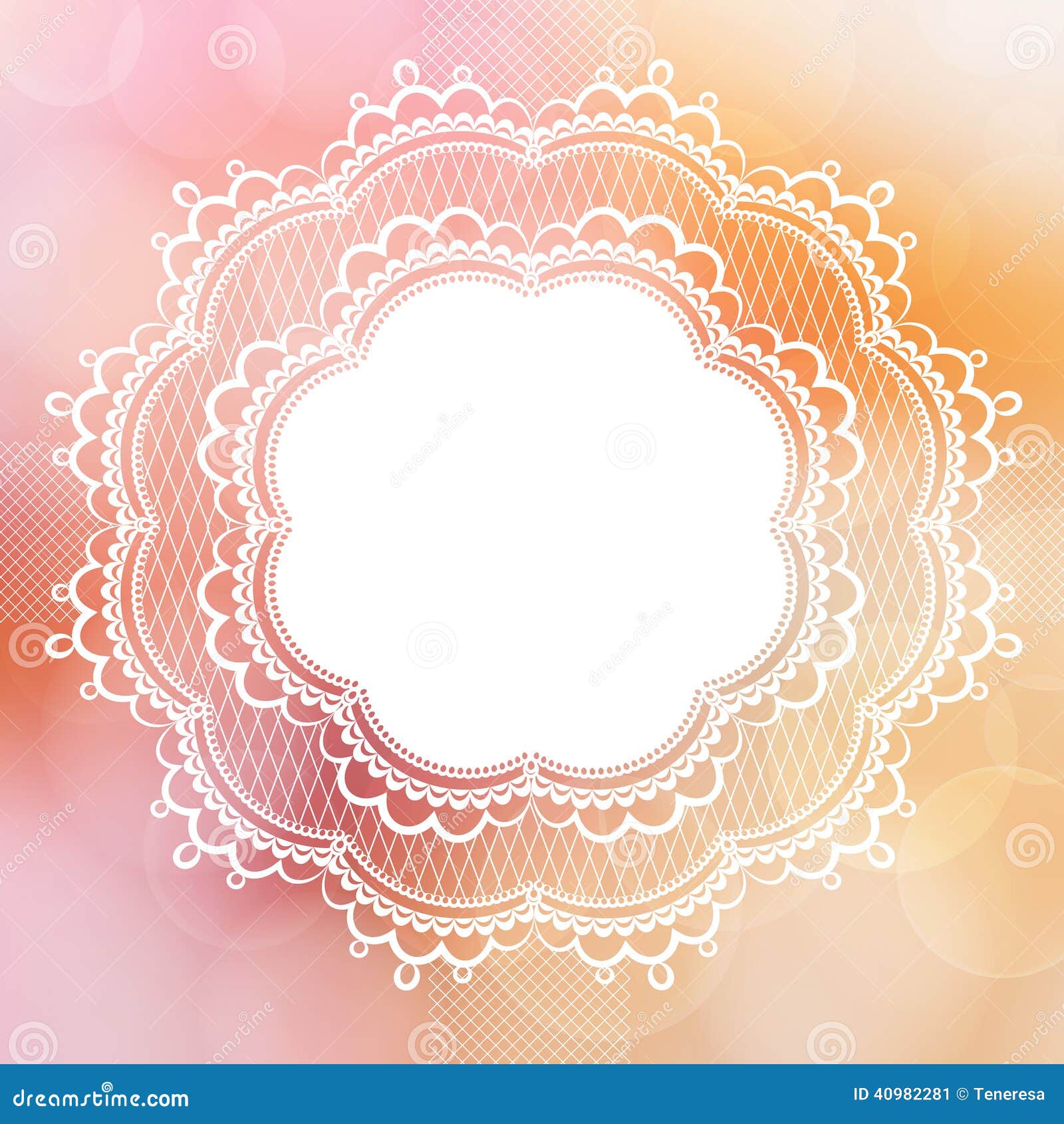 Pink vintage lace border stock vector. Illustration of element - 40982281