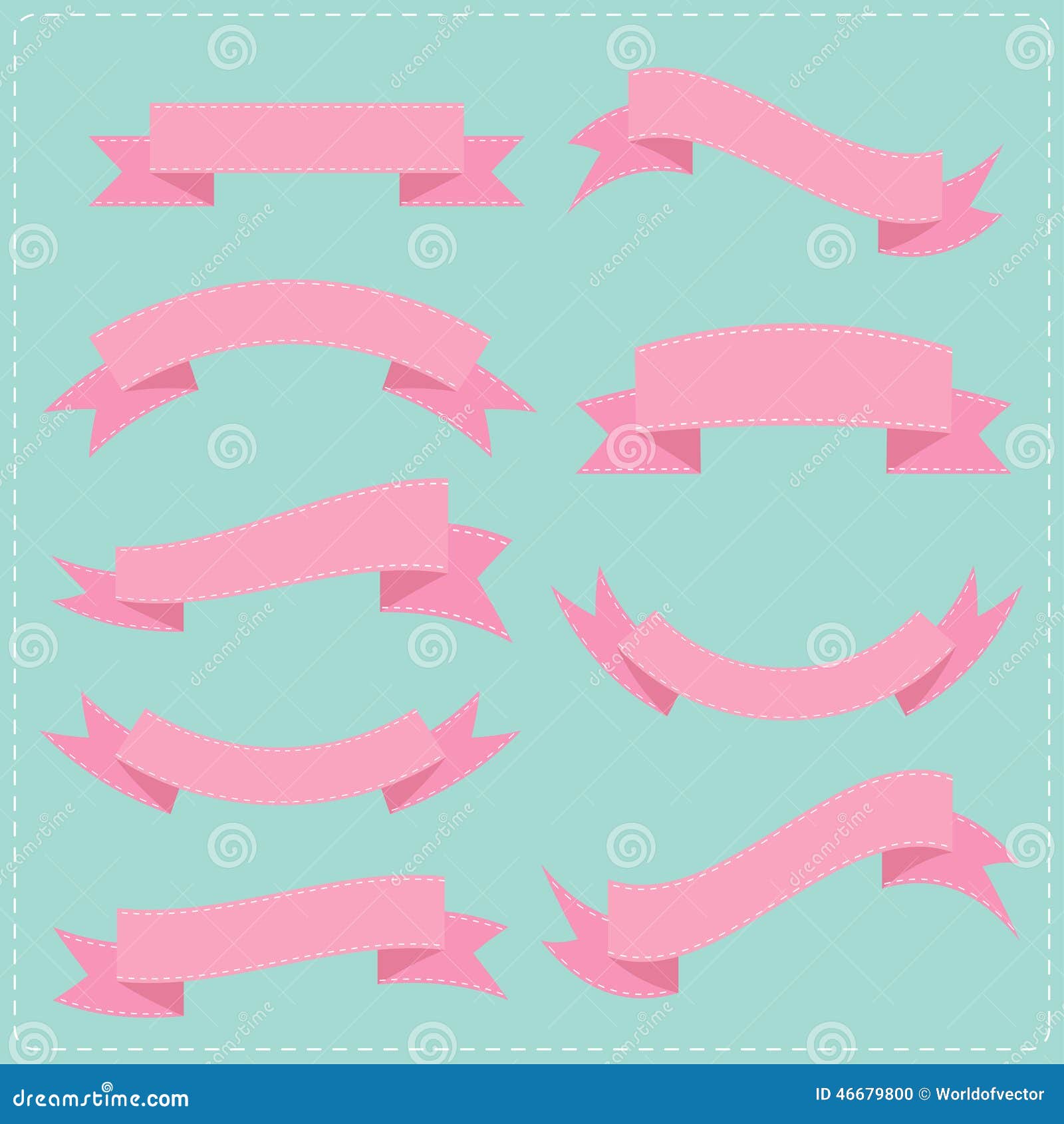 Pink Ribbon Straight Stock Illustrations – 224 Pink Ribbon Straight ...