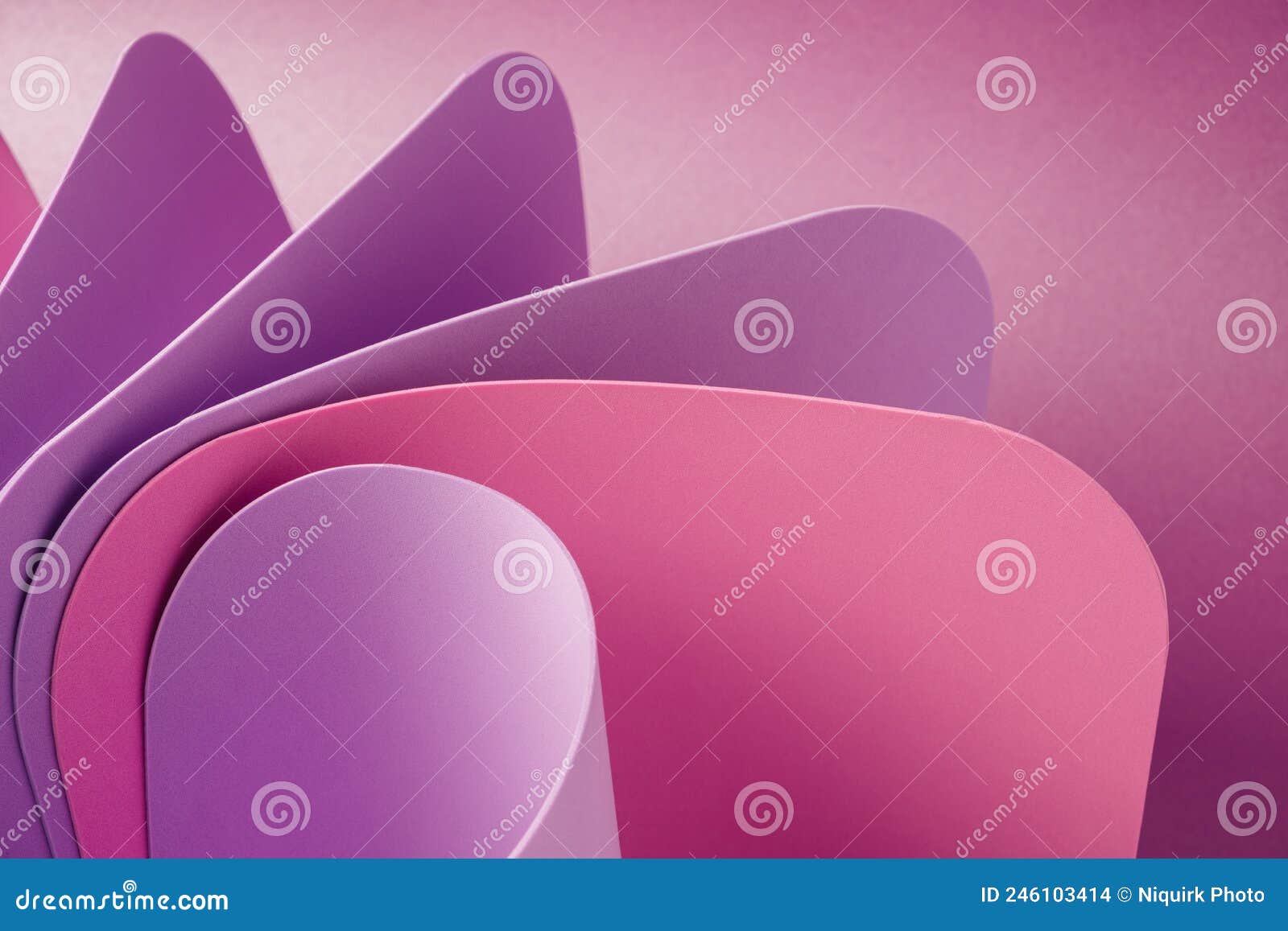 Pink and Violet Abstract Shapes on a Purple Background. Stock ...