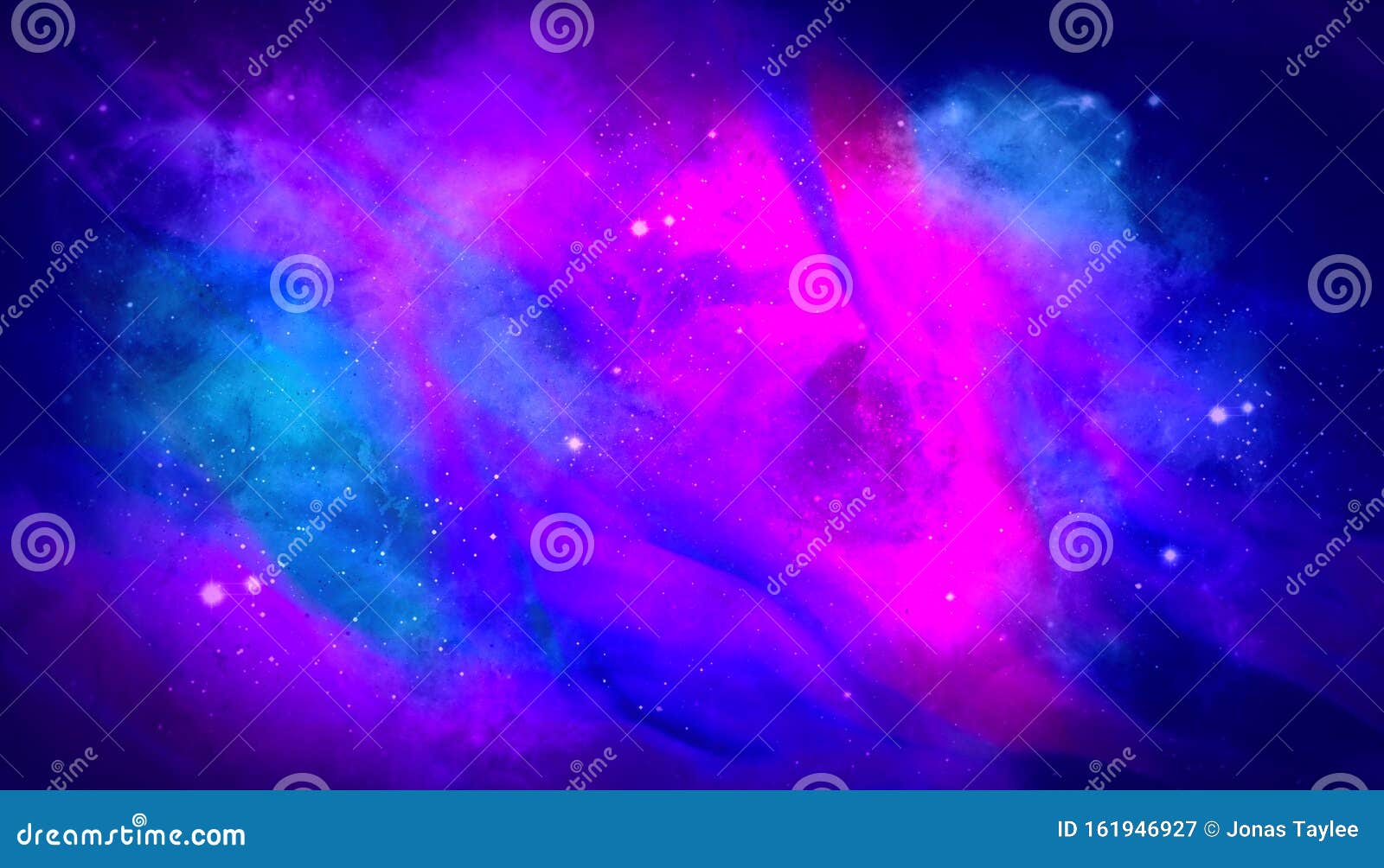 Pink Violet Blue Galaxy Space Color Blast with Stars Stock Image ...