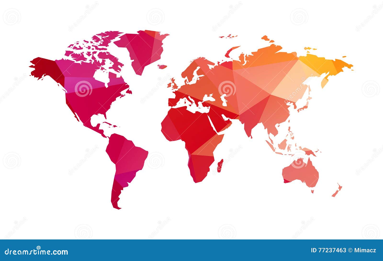 Low Poly World Map Set. Vector Illustration | CartoonDealer.com #173698140