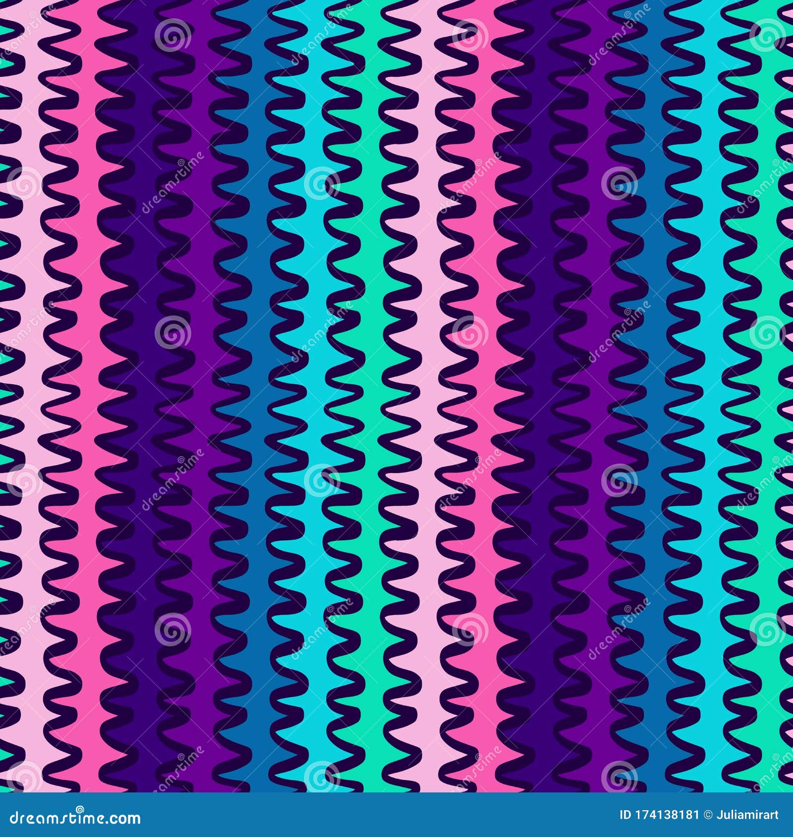 Pink and Violet Wavy Lines Pattern-02-02 Stock Vector - Illustration of ...