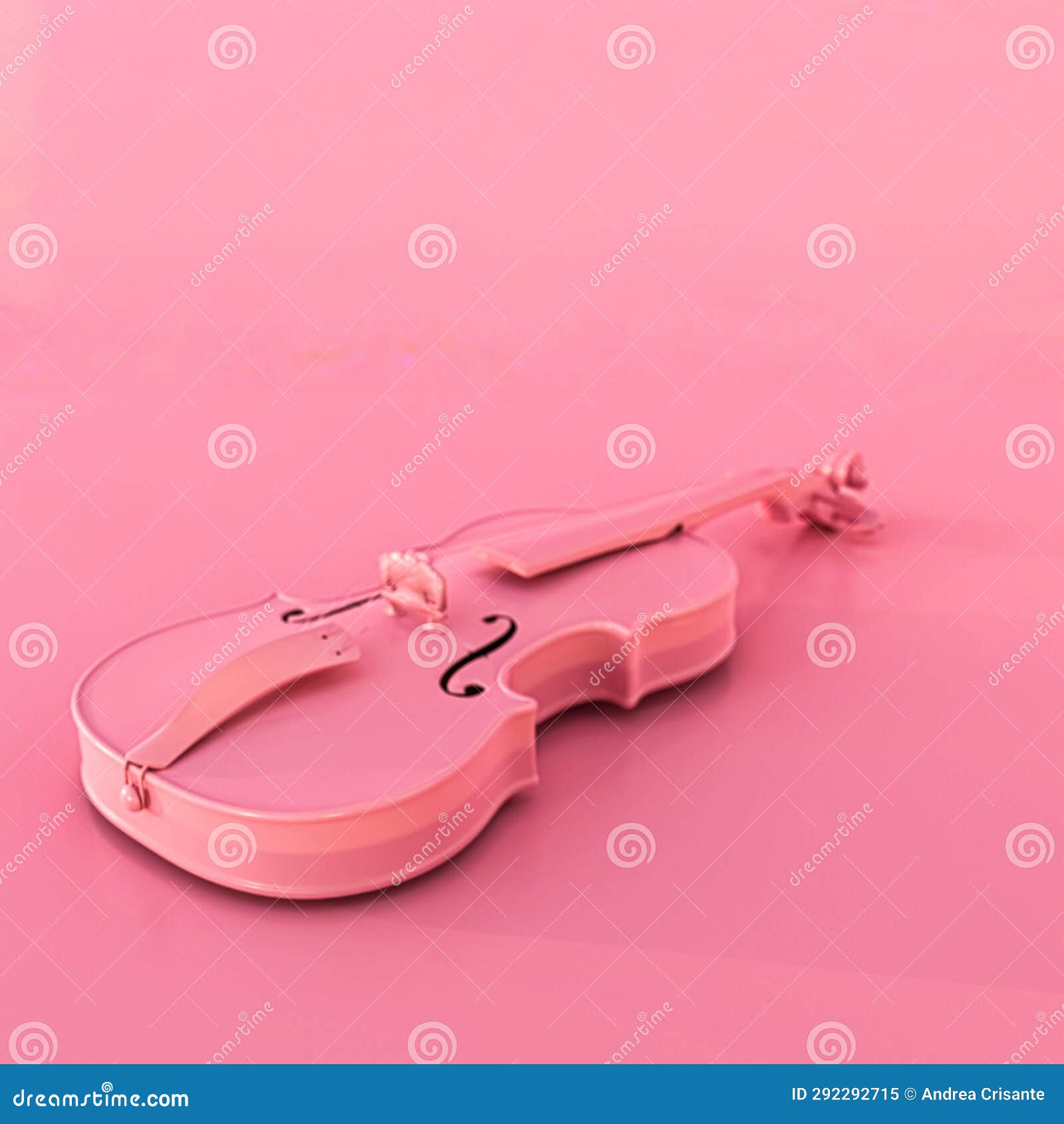 Pink Violin Isolated on Pink Background Stock Illustration ...