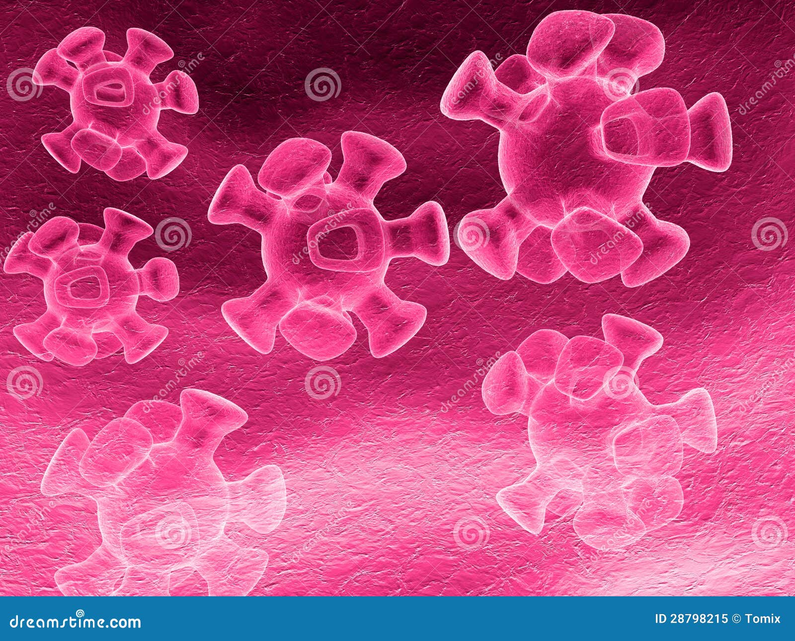 Pink viruses stock illustration. Illustration of diseases - 28798215