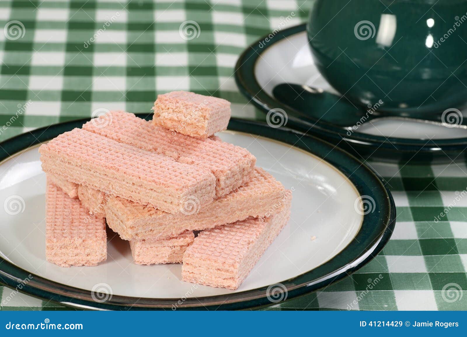 Pink Wafer Biscuits Stock Image | CartoonDealer.com #71171515
