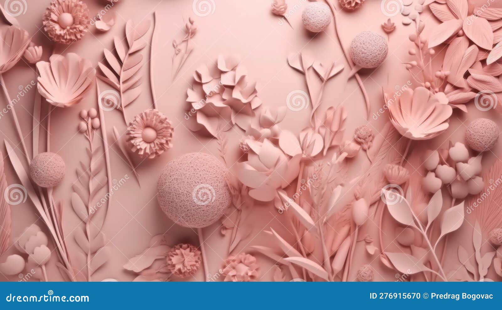 Illustration of a Vibrant Pink Wall Covered in a Colorful Array of ...