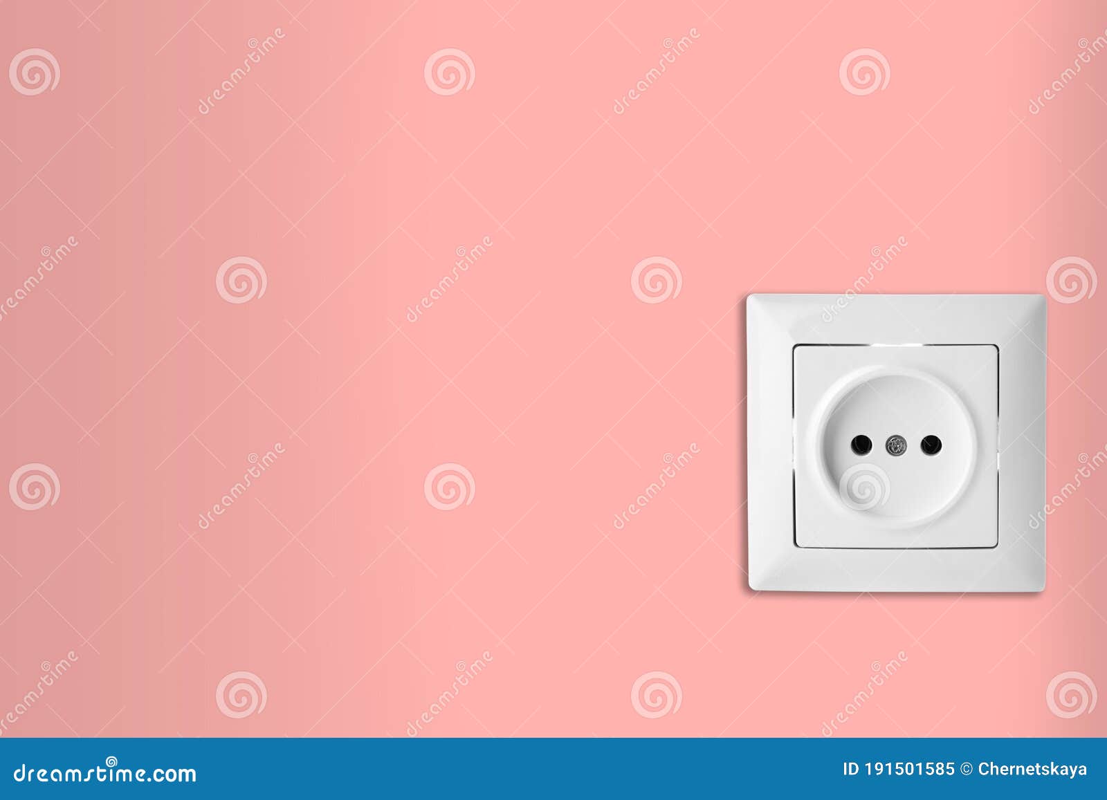 Pink Wall with Power Socket. Electrical Supply Stock Image - Image of ...
