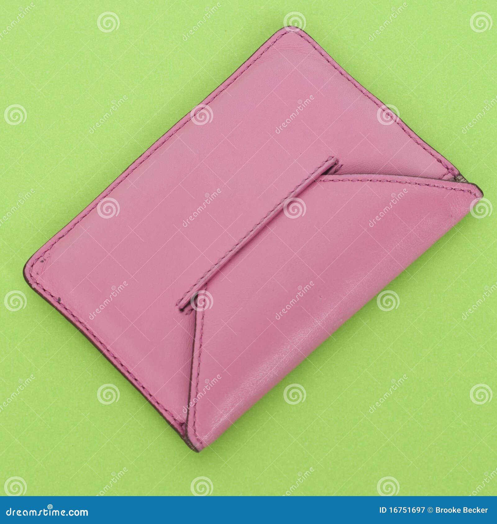Pink Wallet on Vibrant Green Stock Image - Image of simple, life: 16751697