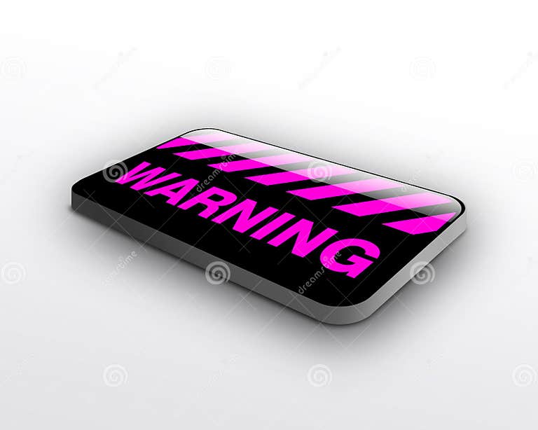 Pink Warning sign stock illustration. Illustration of isolated - 10410720