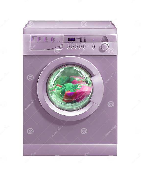 Pink washing machine stock image. Image of clean, clothing - 6899703