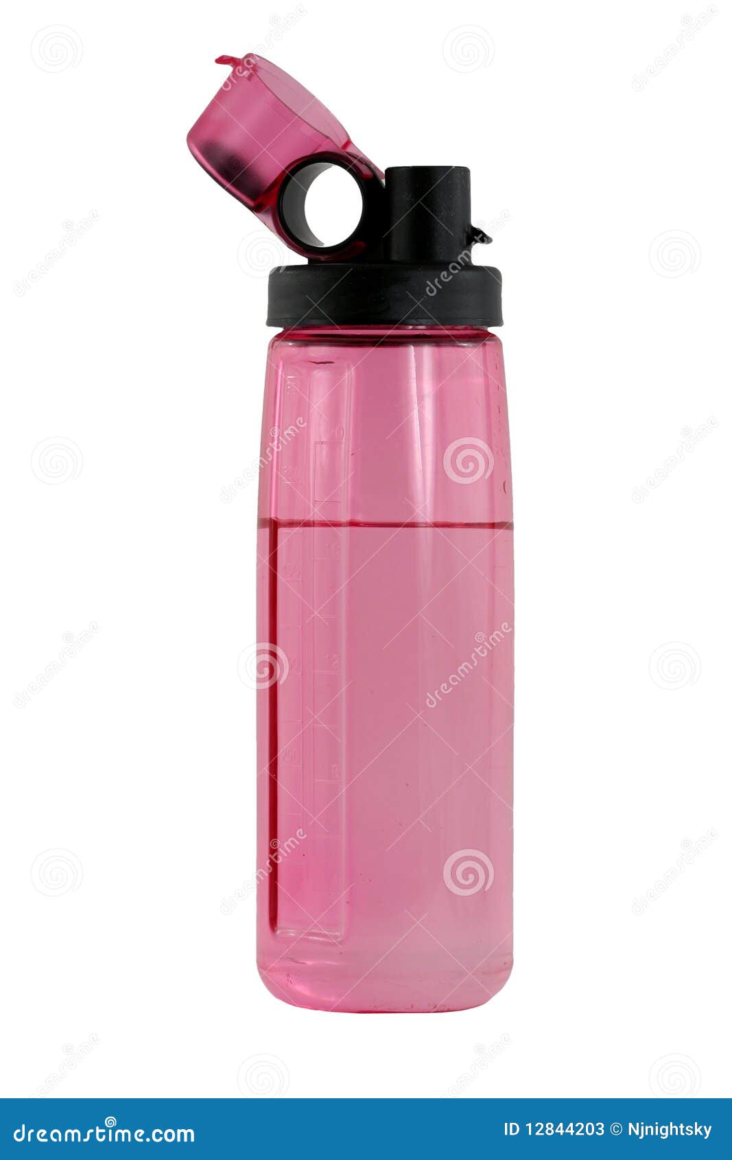 Pink water bottle stock image. Image of refreshment, pink - 12844203