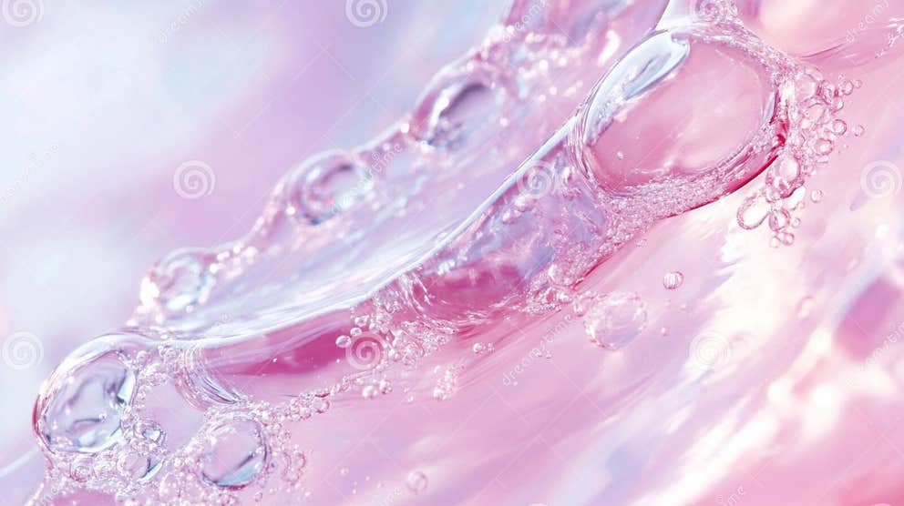 Pink Water with Bubbles and a Rippling Surface Stock Illustration ...