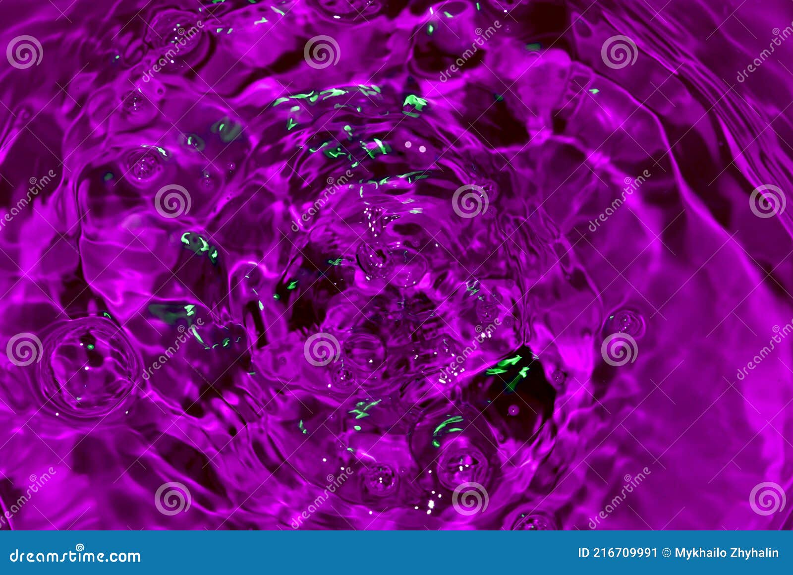 Pink Water Surface with Waves from Drops. Stock Image - Image of ...